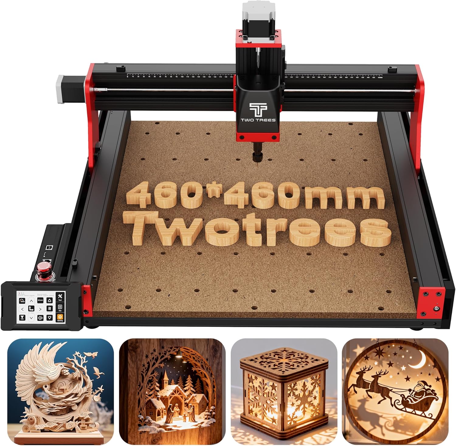 Twotrees TTC450 Pro CNC Router Machine with NEMA 23 Closed-Loop Stepper ...