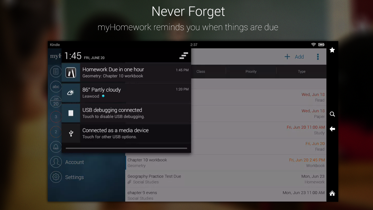 myHomework Student Planner - App on Amazon Appstore