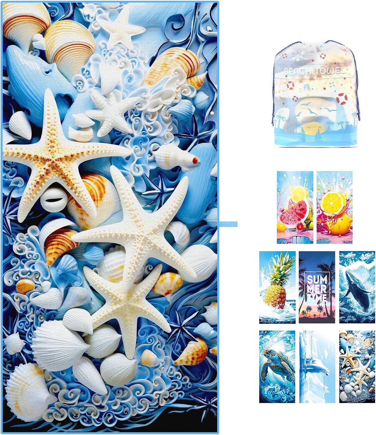 Amazon.com: ZIOSINM Beach Towel Oversized, Microfiber Beach Towels 71 ...