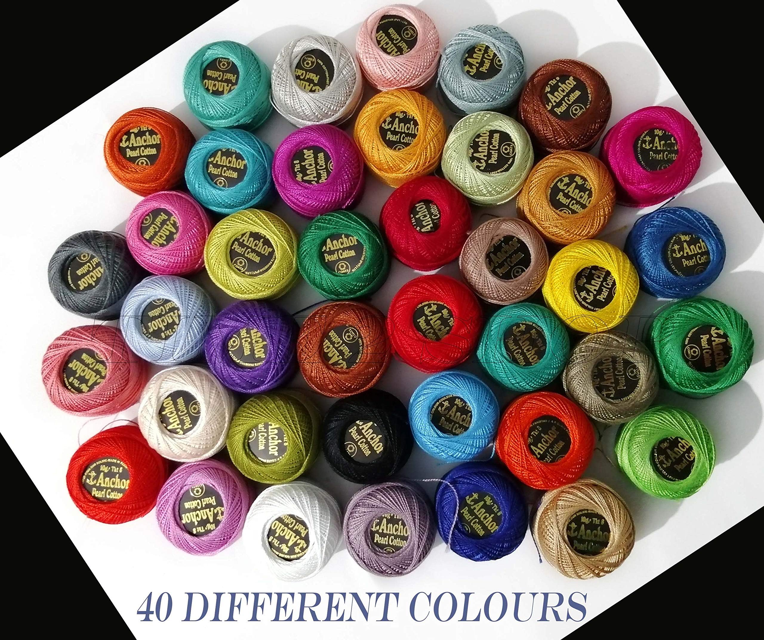 New 10 x Anchor Varigated Pearl Cotton Crochet Threads Balls. J & P ...