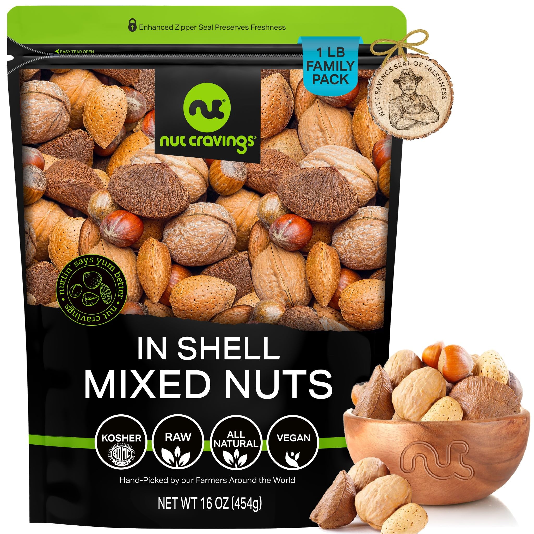 Amazon.com : NUT CRAVINGS - Mixed Nuts (In Shell) Brazil, Walnuts, Filberts, Almonds, Pecans ...
