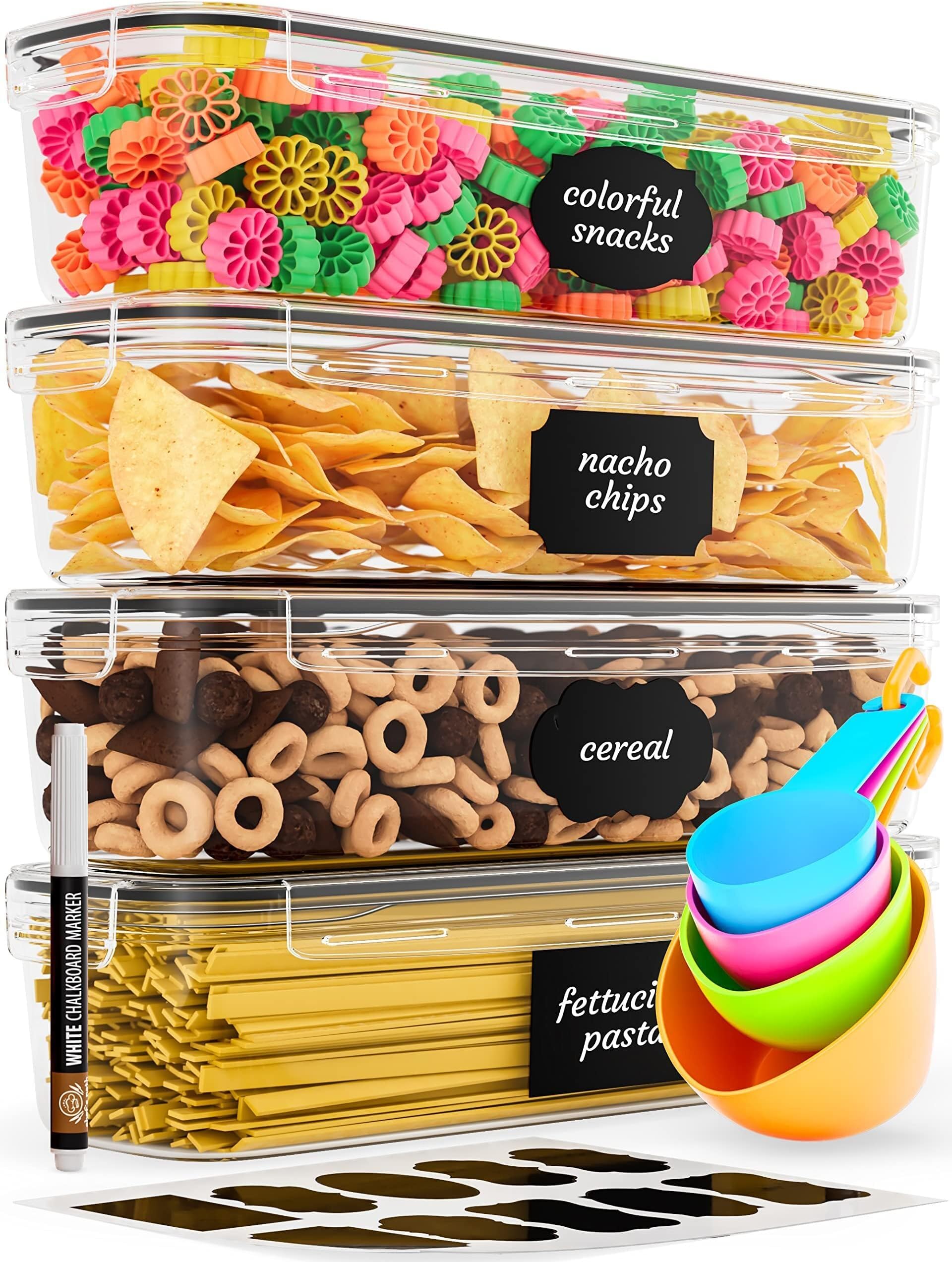 Amazon.com: 2 Pack-Pasta Storage Containers, Airtight Spaghetti Food ...