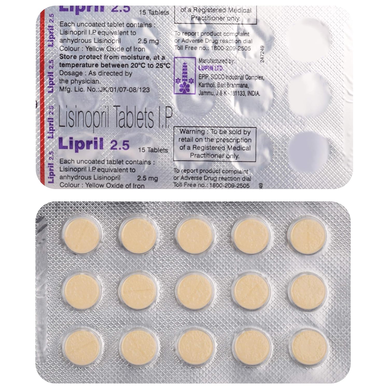 Lipril 2.5 - Strip of 15 Tablets : Amazon.in: Health & Personal Care
