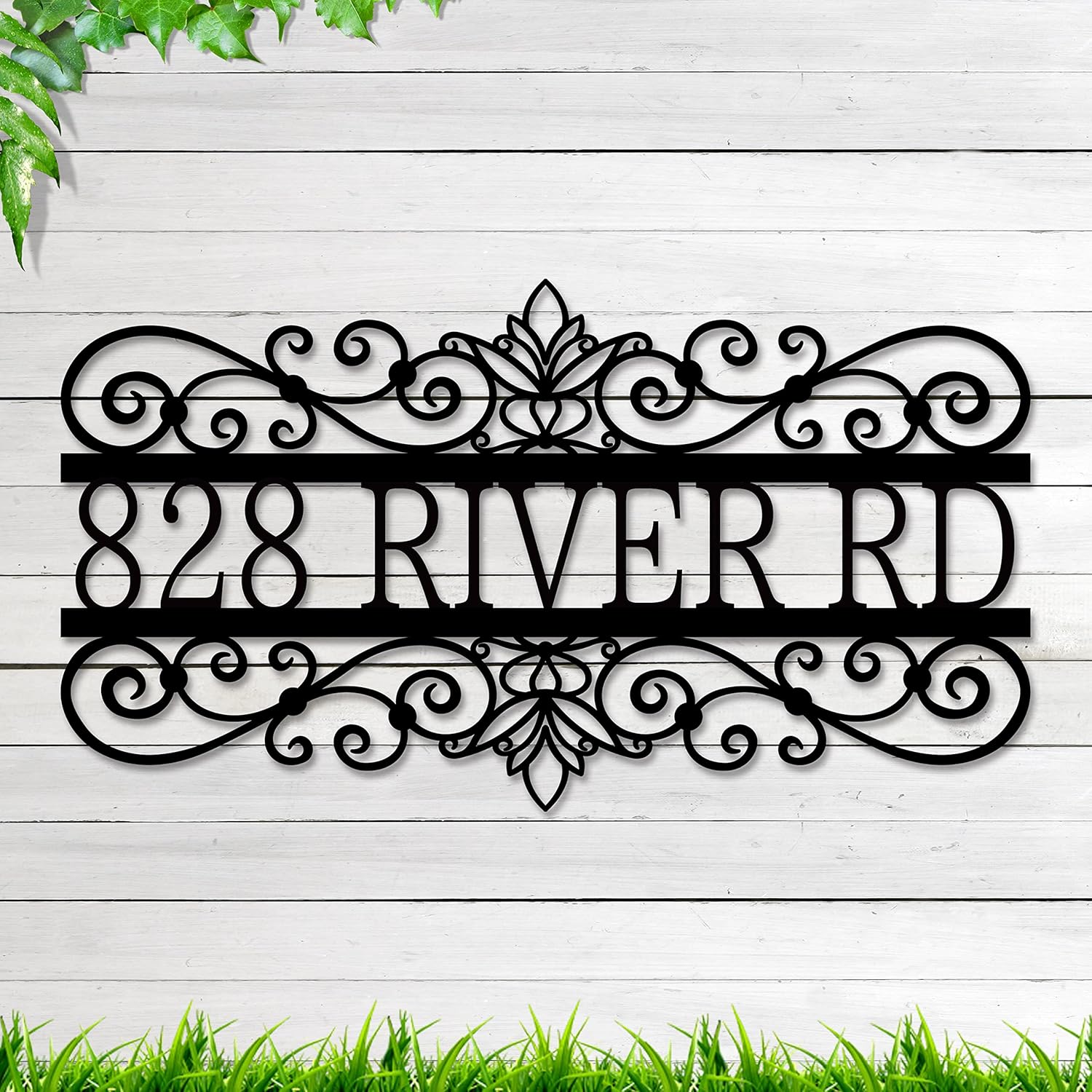 Amazon.com: MINYASUN Personalized Metal Address Sign - Custom House ...