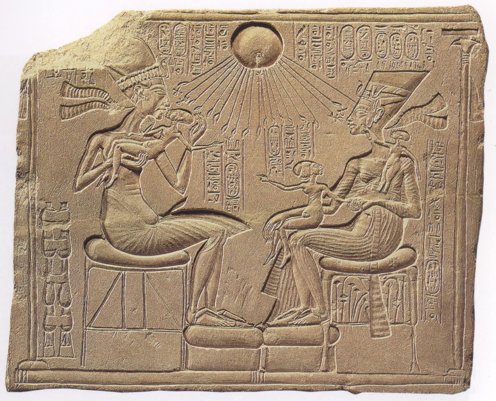 Akhenaten Nefertiti And Their Children