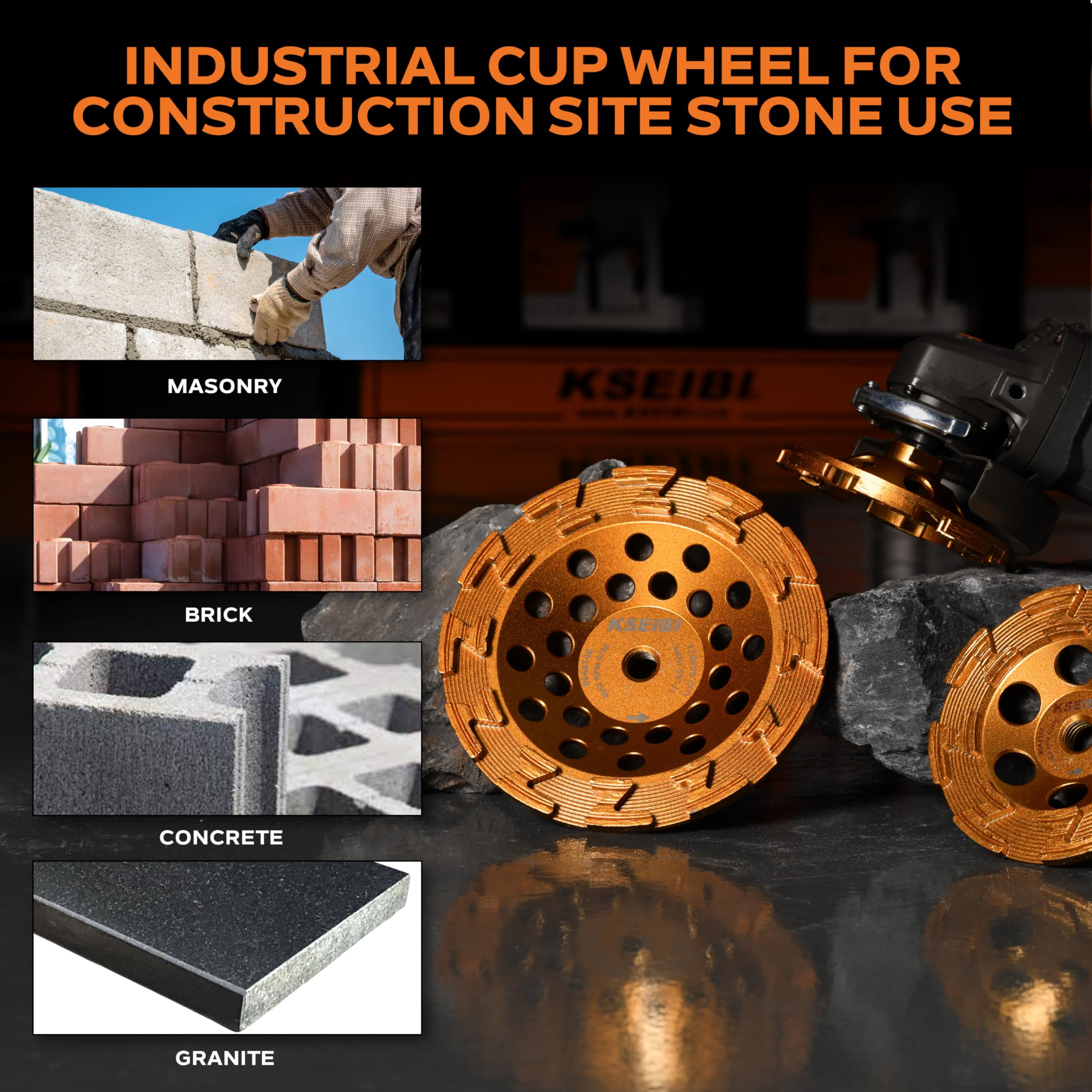Snapklik.com : KSEIBI 644146 Surface Grinding Wheels 4-1/2 Inch ...