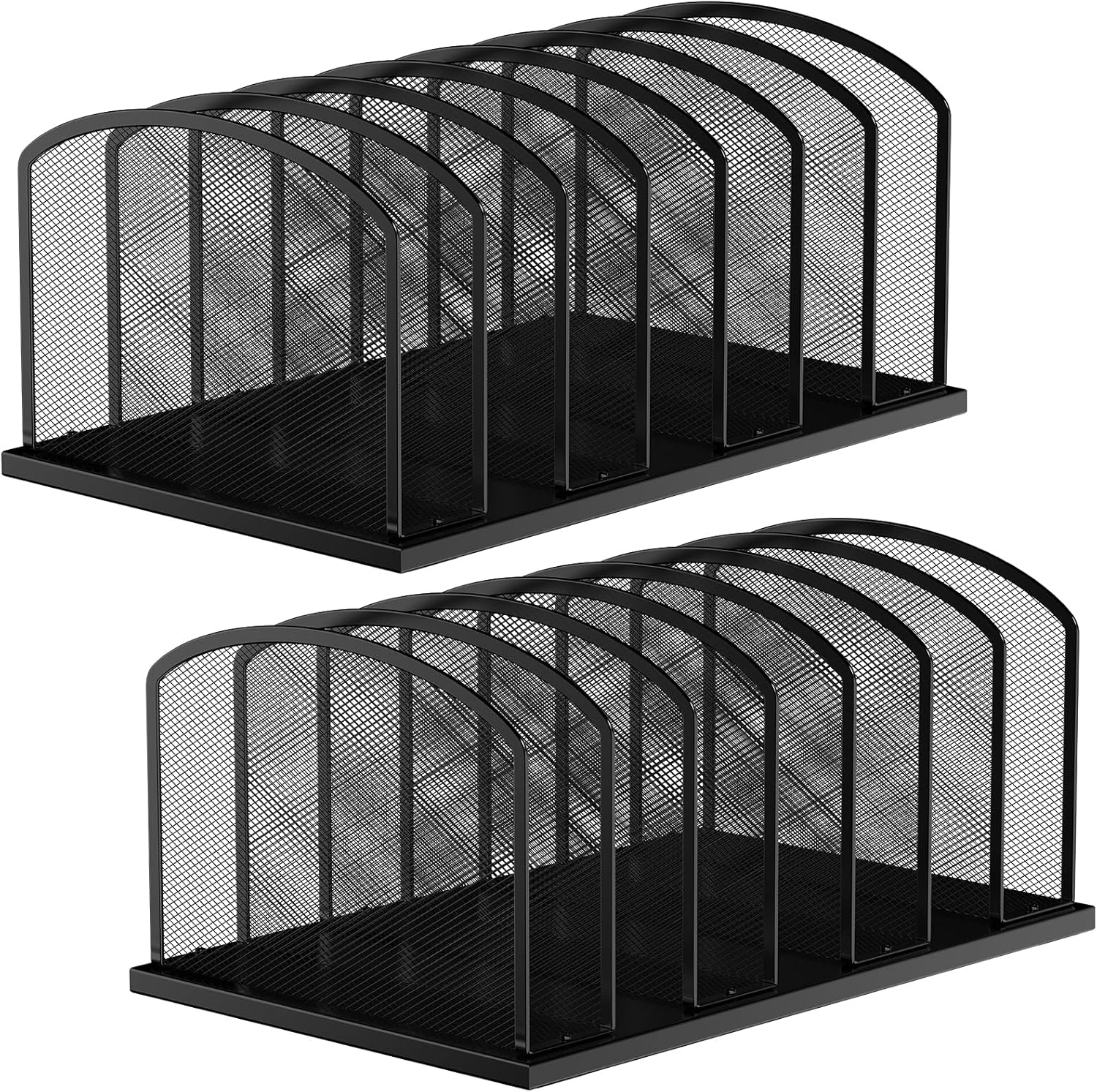 Amazon.com: MINDEPOT Desk File Organizer 7 Sections Upright Mesh File ...