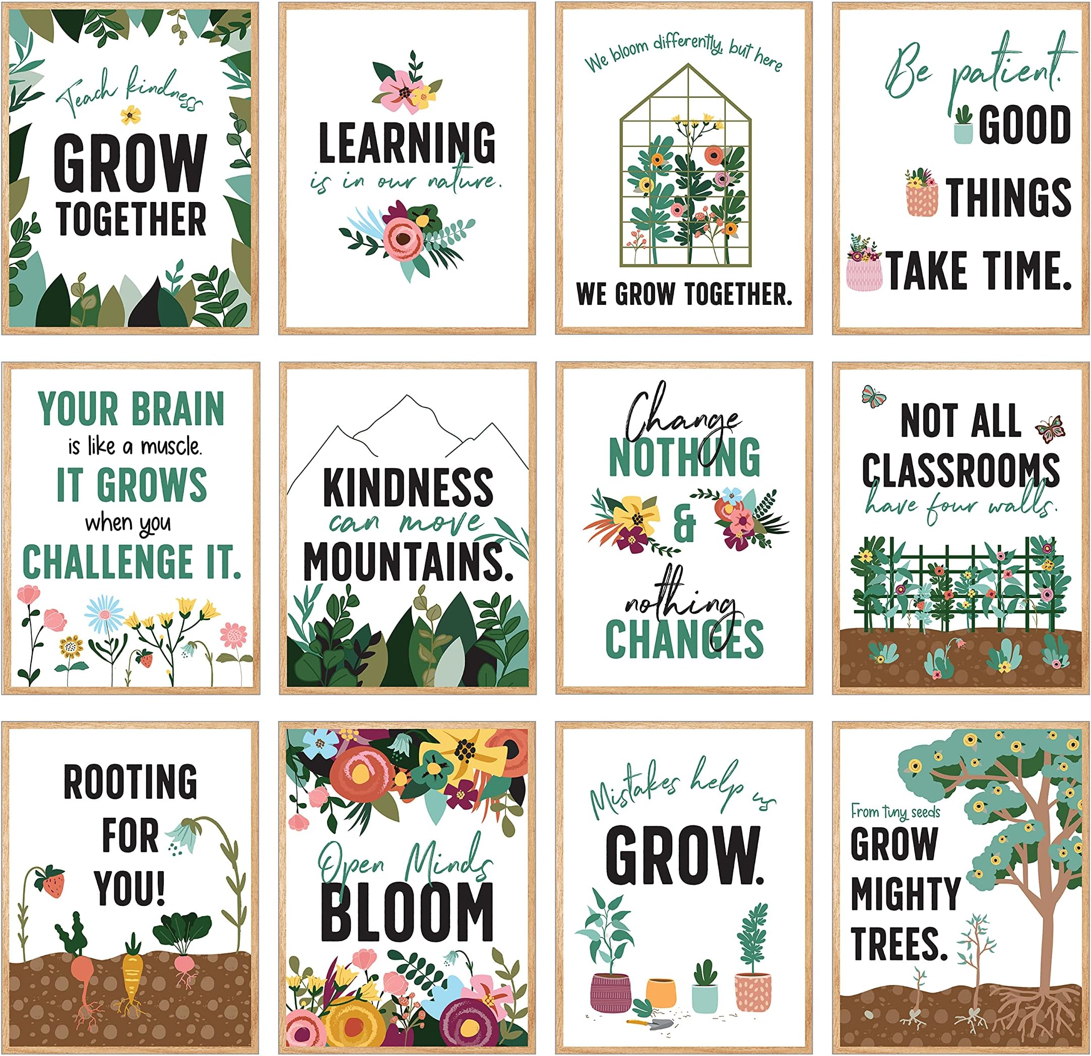 Amazon.com : Outus 28 Pcs Motivational Posters Bulletin Board ...