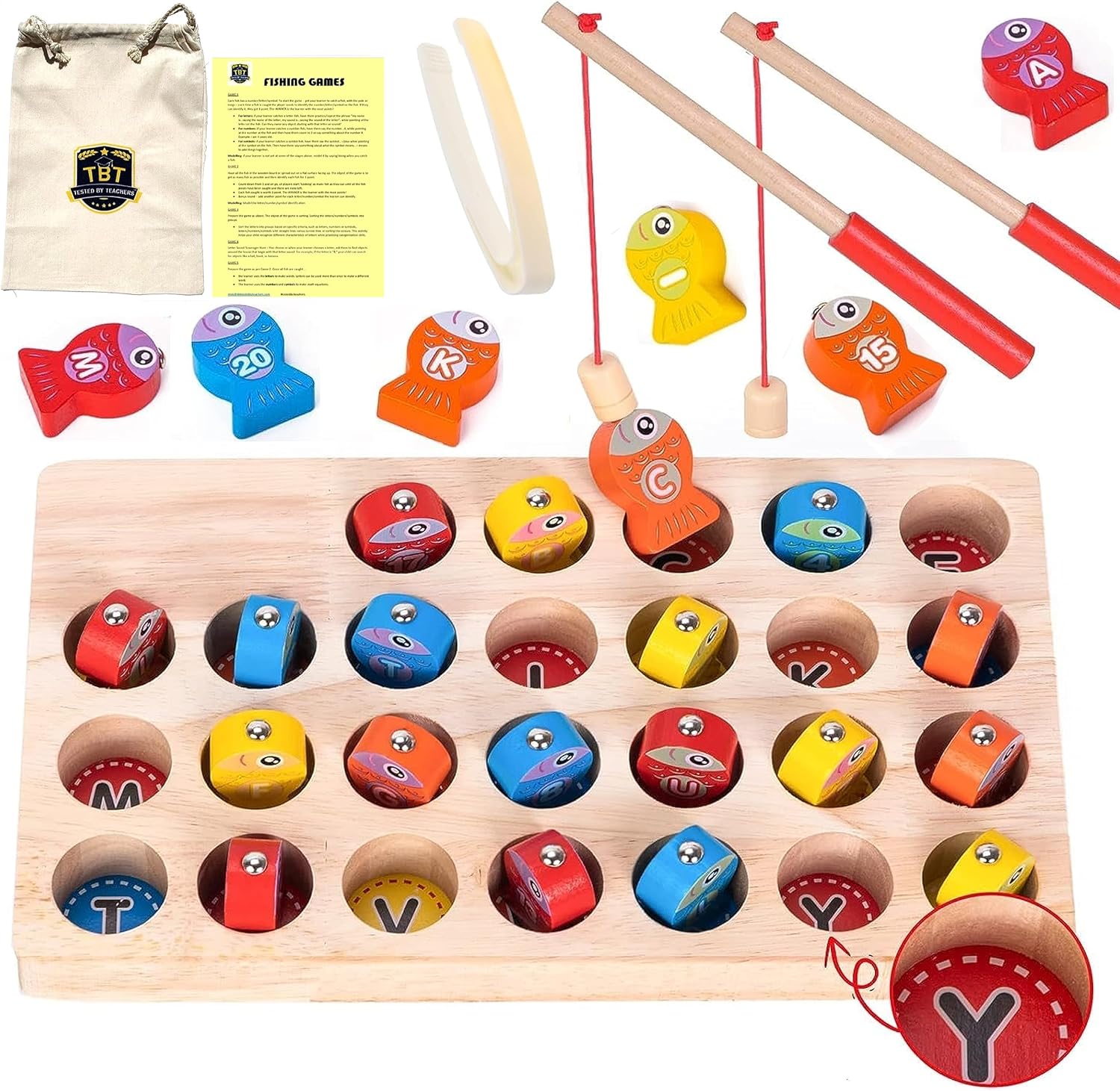 Tested by Teachers Magnetic Fishing Game – Montessori ABC Alphabet ...