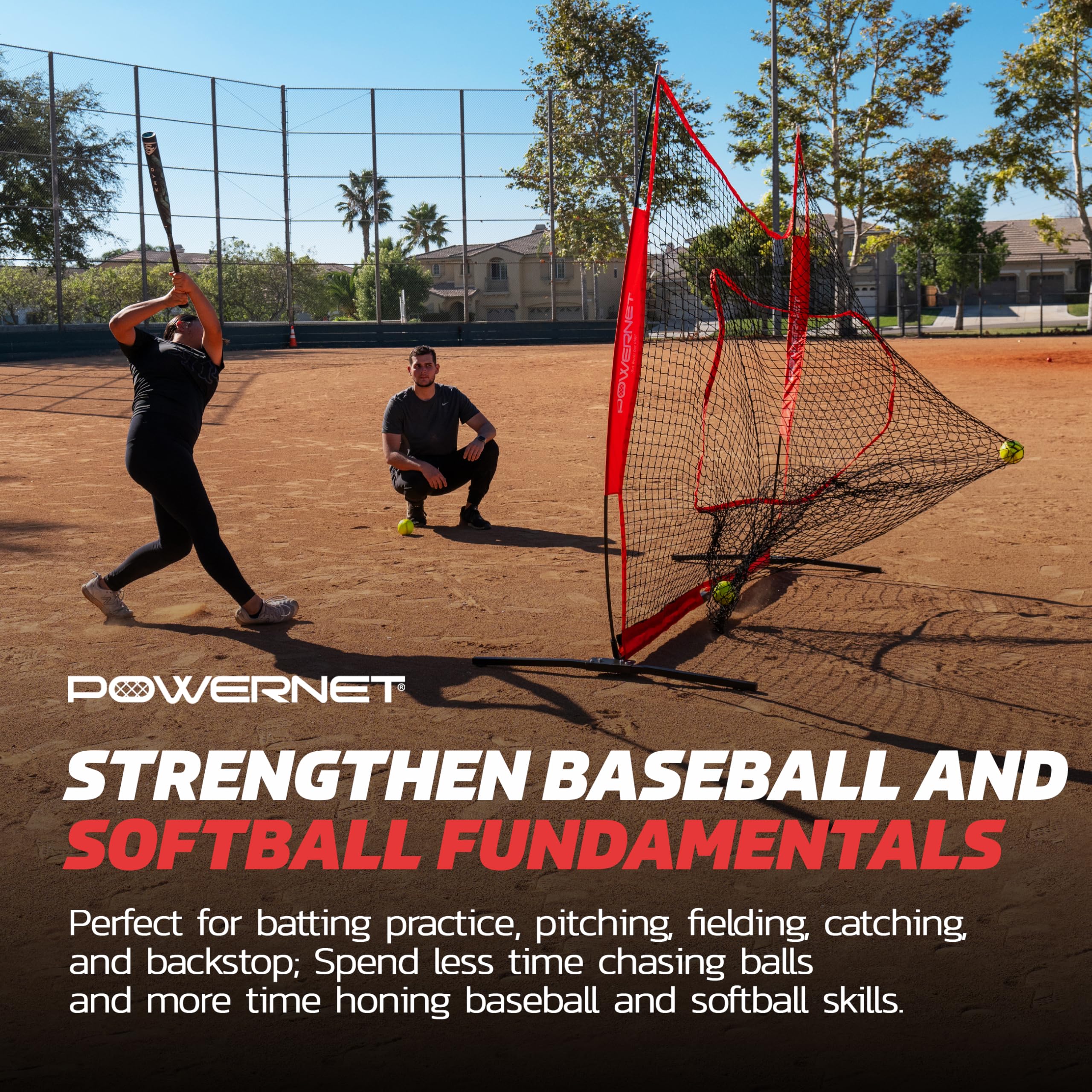 Snapklik.com : PowerNet Pro One Piece Softball & Baseball Net, Portable ...
