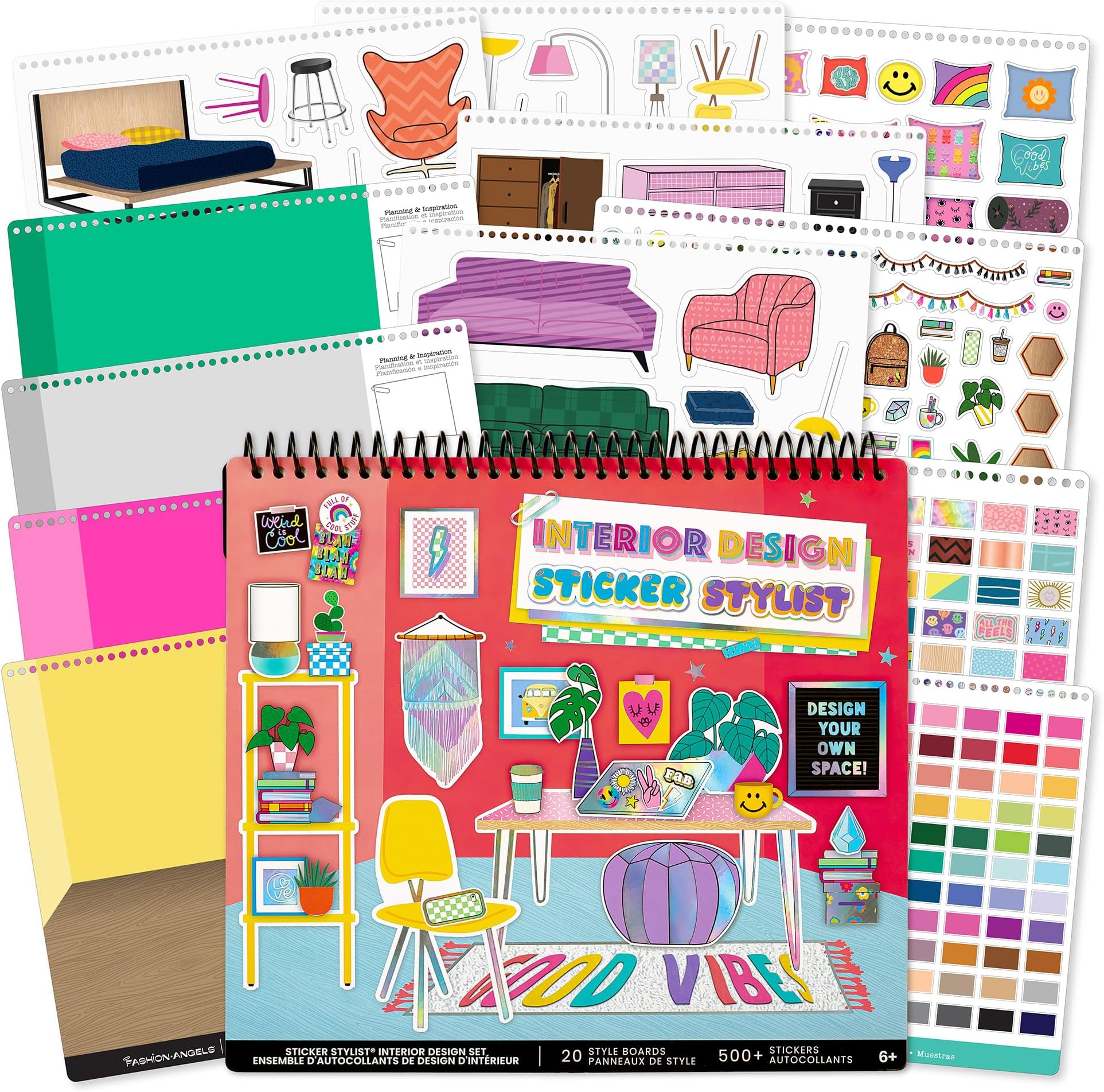 Amazon.com: Fashion Angels Interior Design Sticker Stylist - 20 Style ...