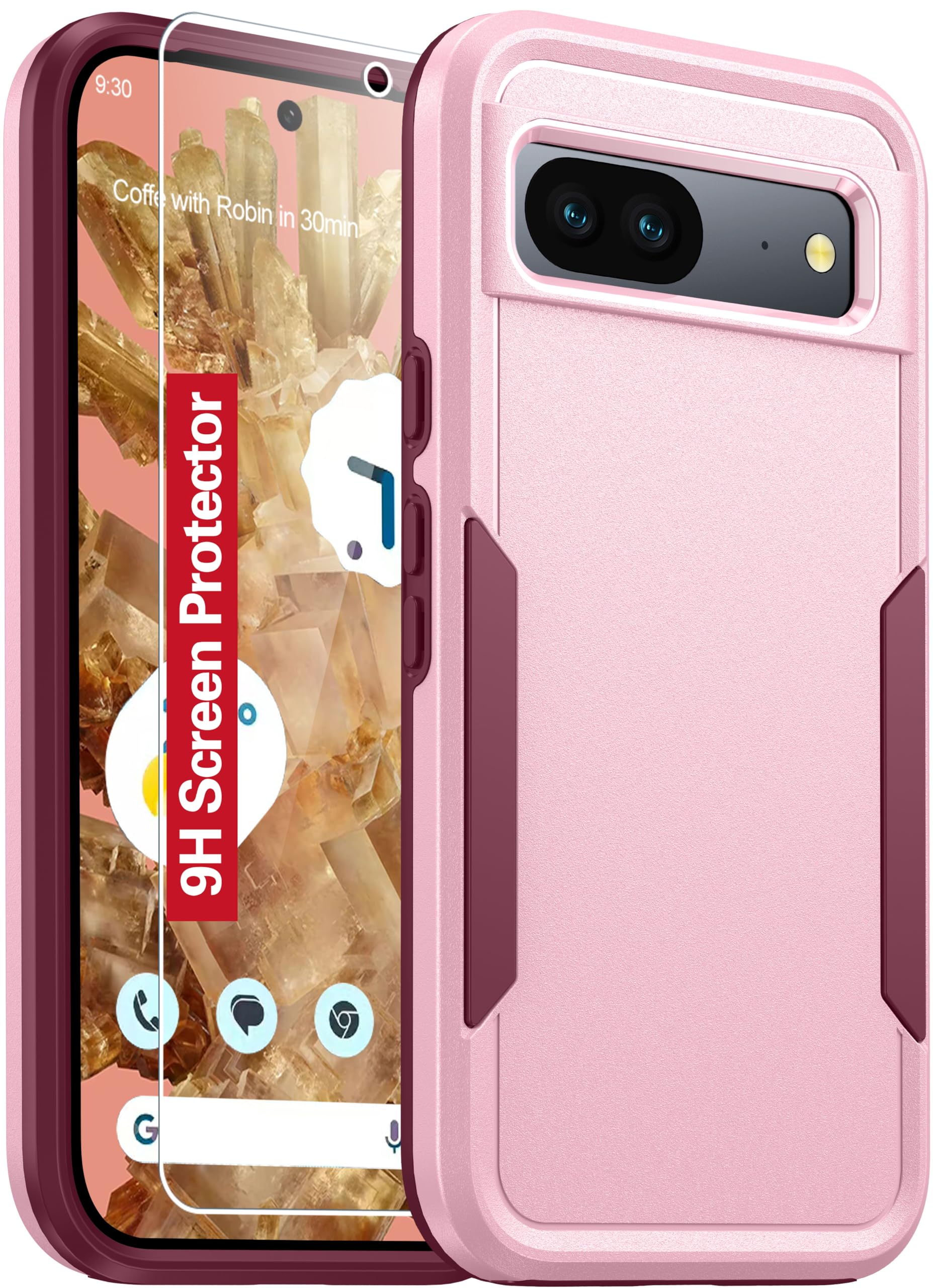 Amazon.com: Oterkin for Google Pixel 8a Case, [Dual Layer Shockproof] Rugged Pixel 8a Case with ...