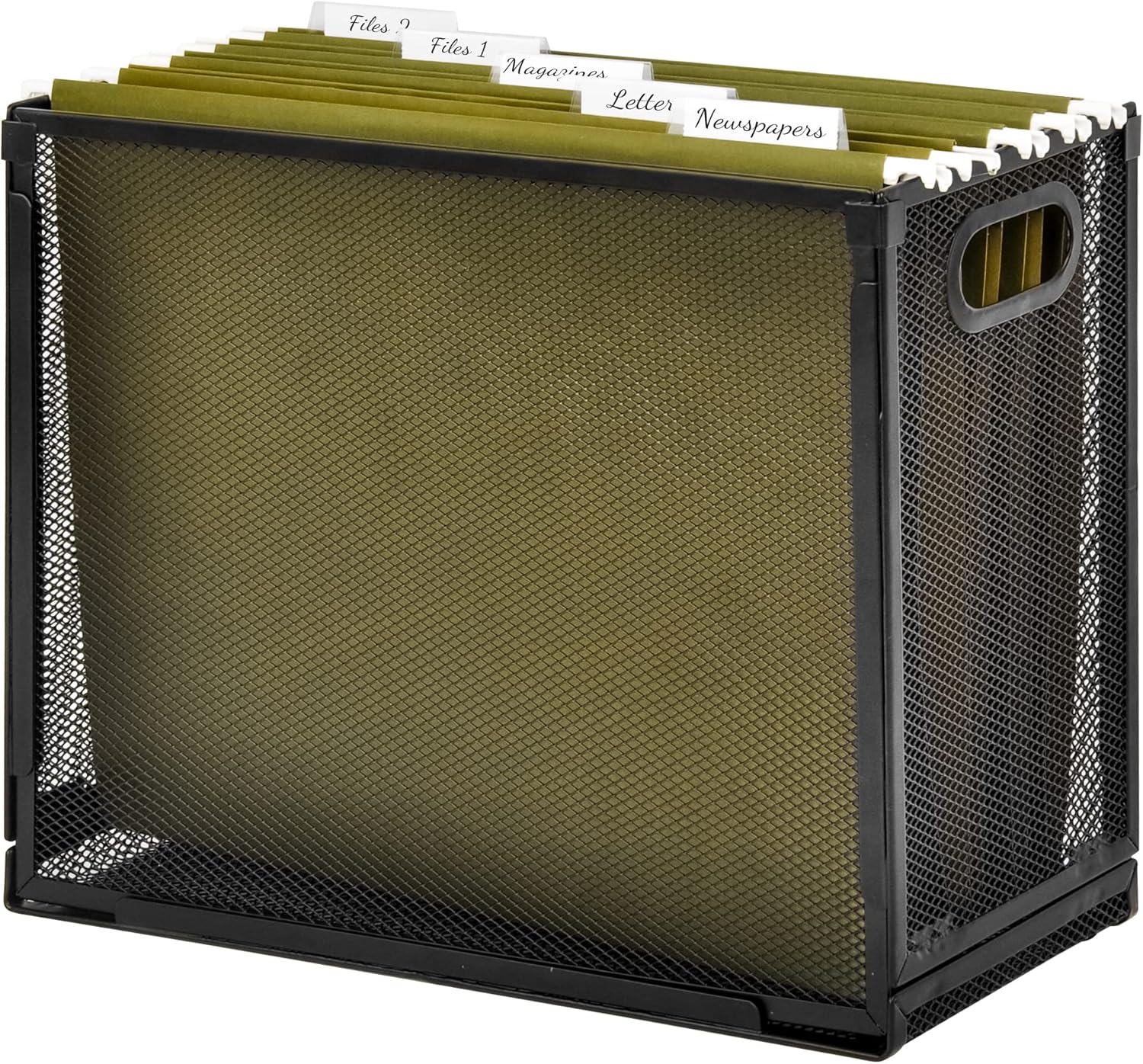 Amazon.com: EASEPRES Desk Hanging File Organizer with 5 Folders, Mesh ...