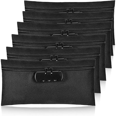 Amazon.com: 6 Pcs Money Bag with Lock 11 x 5.5 Inches Locking ...