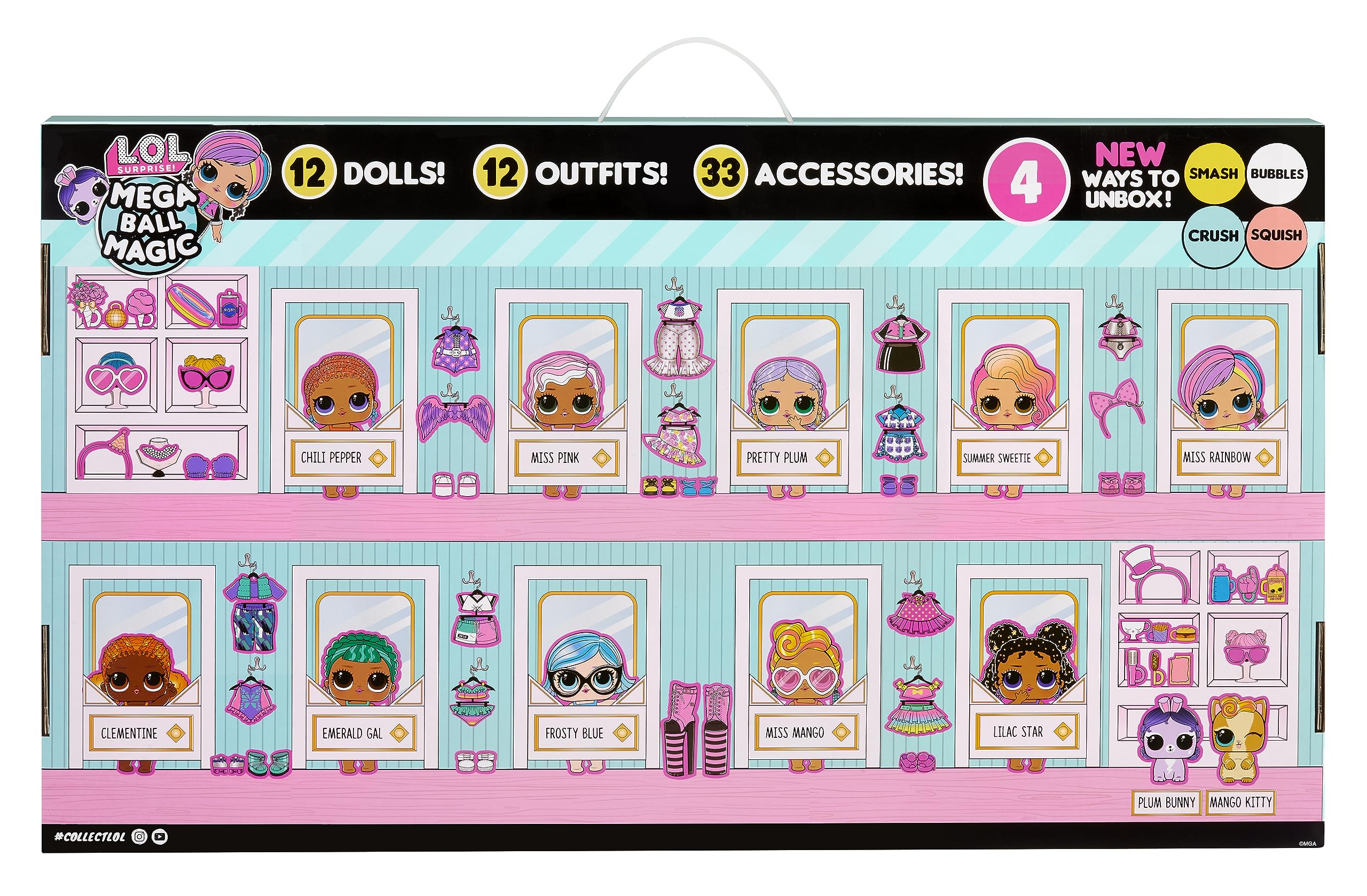 Snapklik.com : LOL Surprise Mega Ball Magic - 12 Collectible Dolls, 60 ...