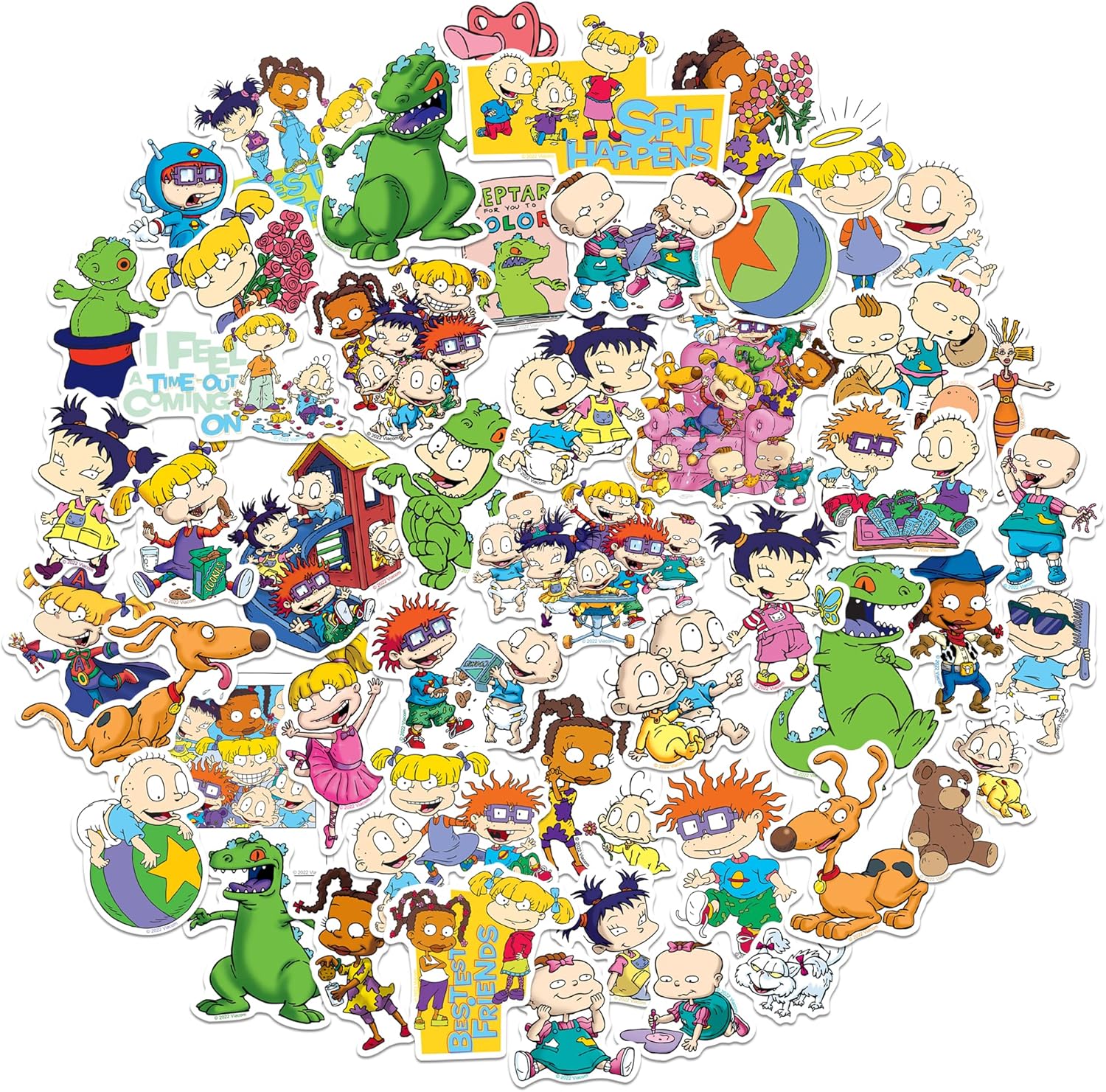 Rugrats Sticker Pack Die Cut Vinyl Large Deluxe Stickers Variety Pack ...