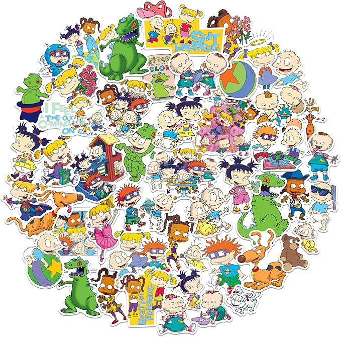 Amazon.com: Rugrats Sticker Pack Die Cut Vinyl Large Deluxe Stickers ...