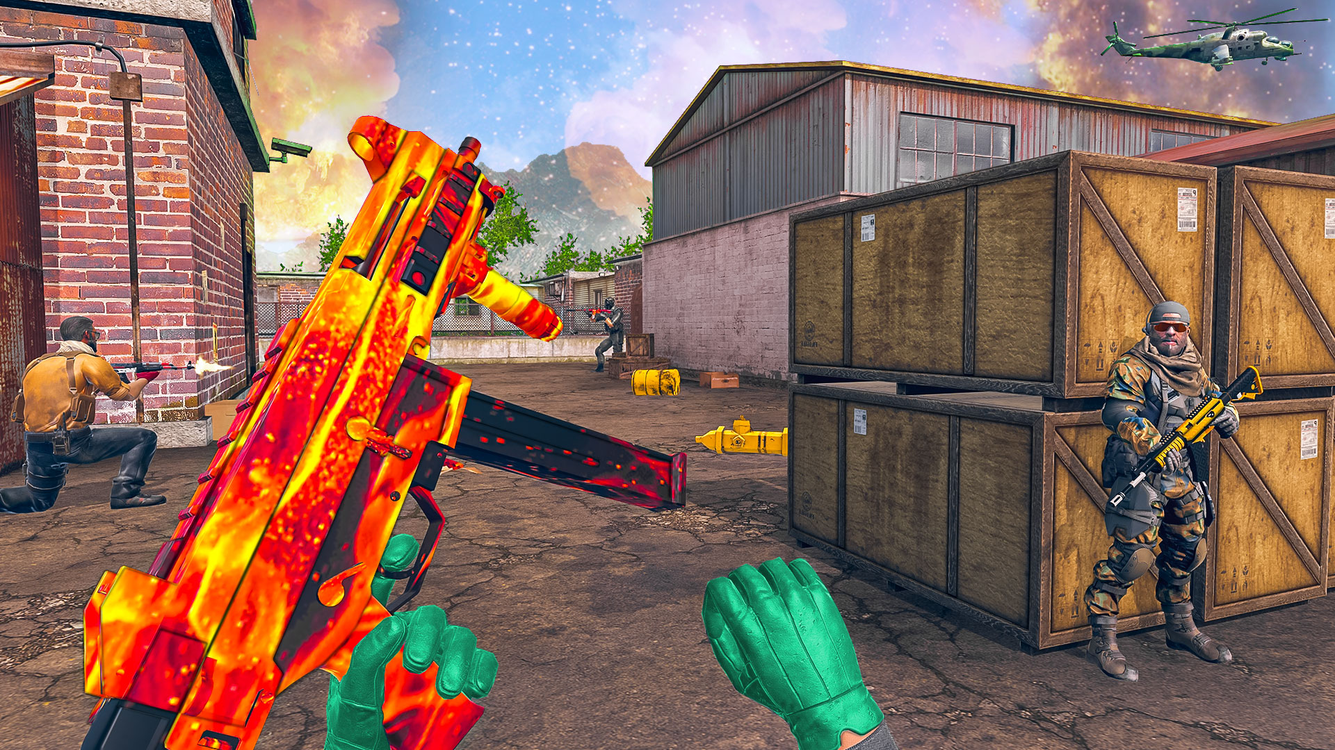 Battlegrounds Survival Shootout Fire : Gun Strike Force: Team Shooter ...