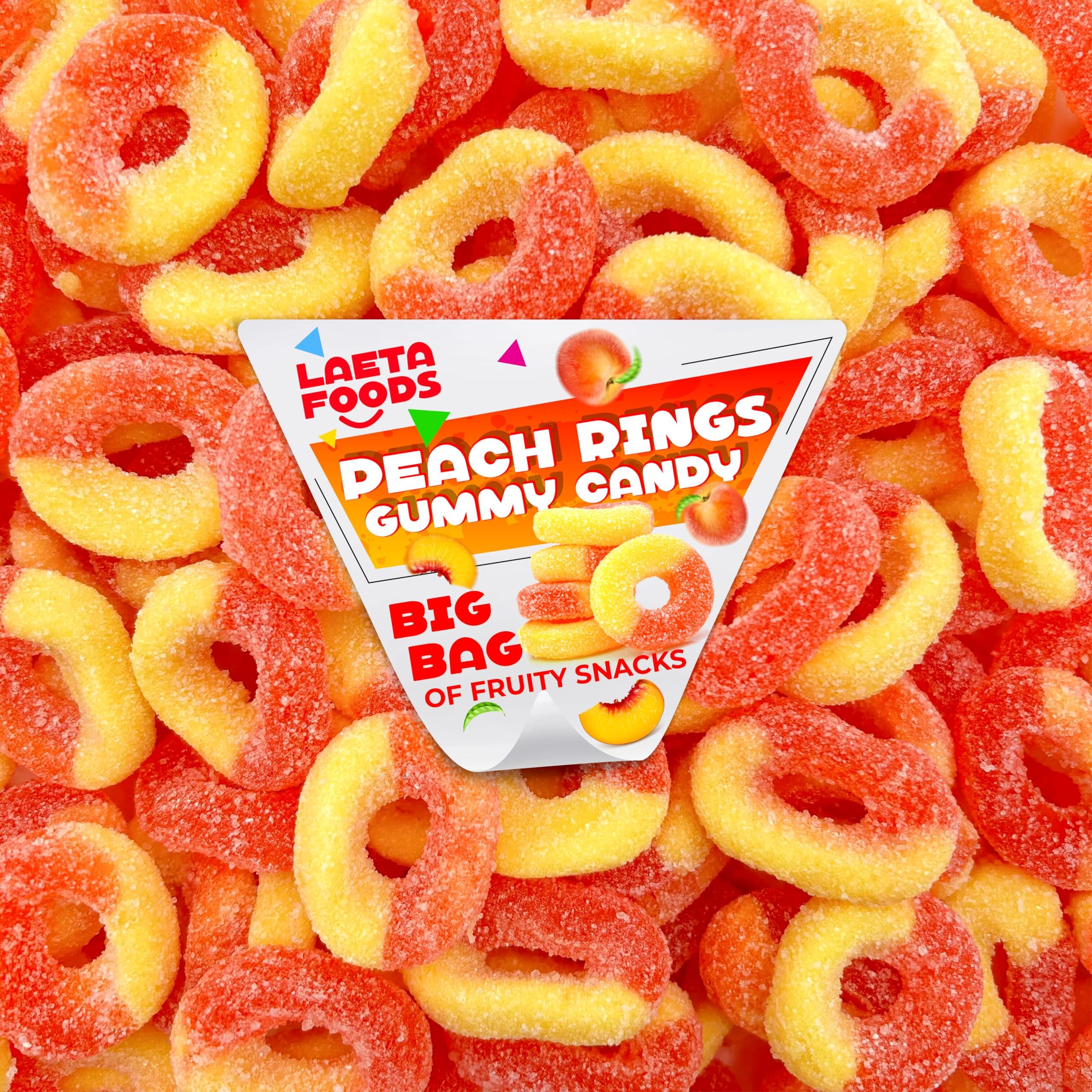 Amazon.com : Peach Rings Gummy Candy | 1 Pound Bag | Sour and Sweet ...