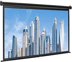 Amazon.com: Amazon Basics 16:9 Pull Down Projector Screen - 80 Inch ...