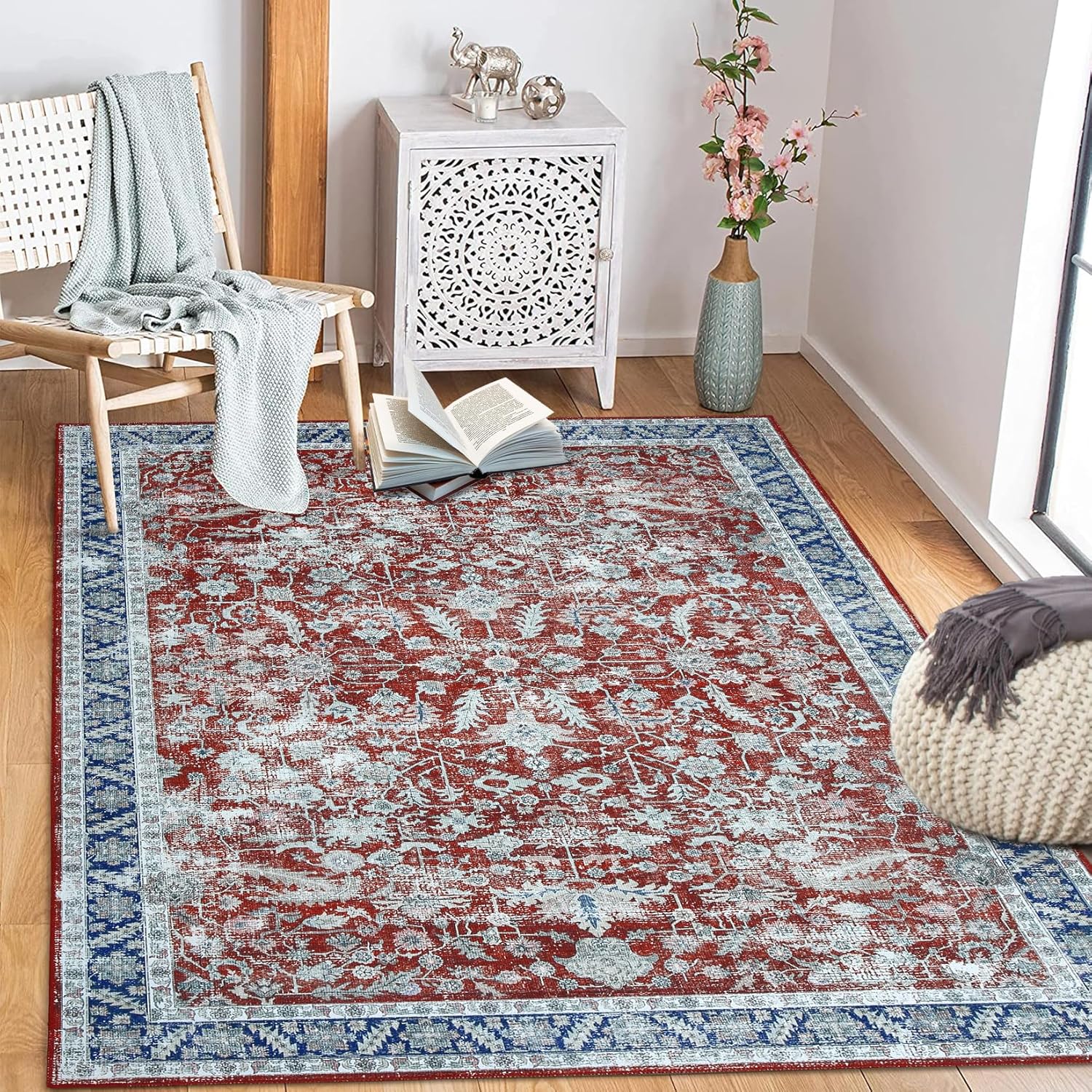 Amazon.com: GlowSol Washable Rug 5x7 Area Rug for Living Room Bedroom ...