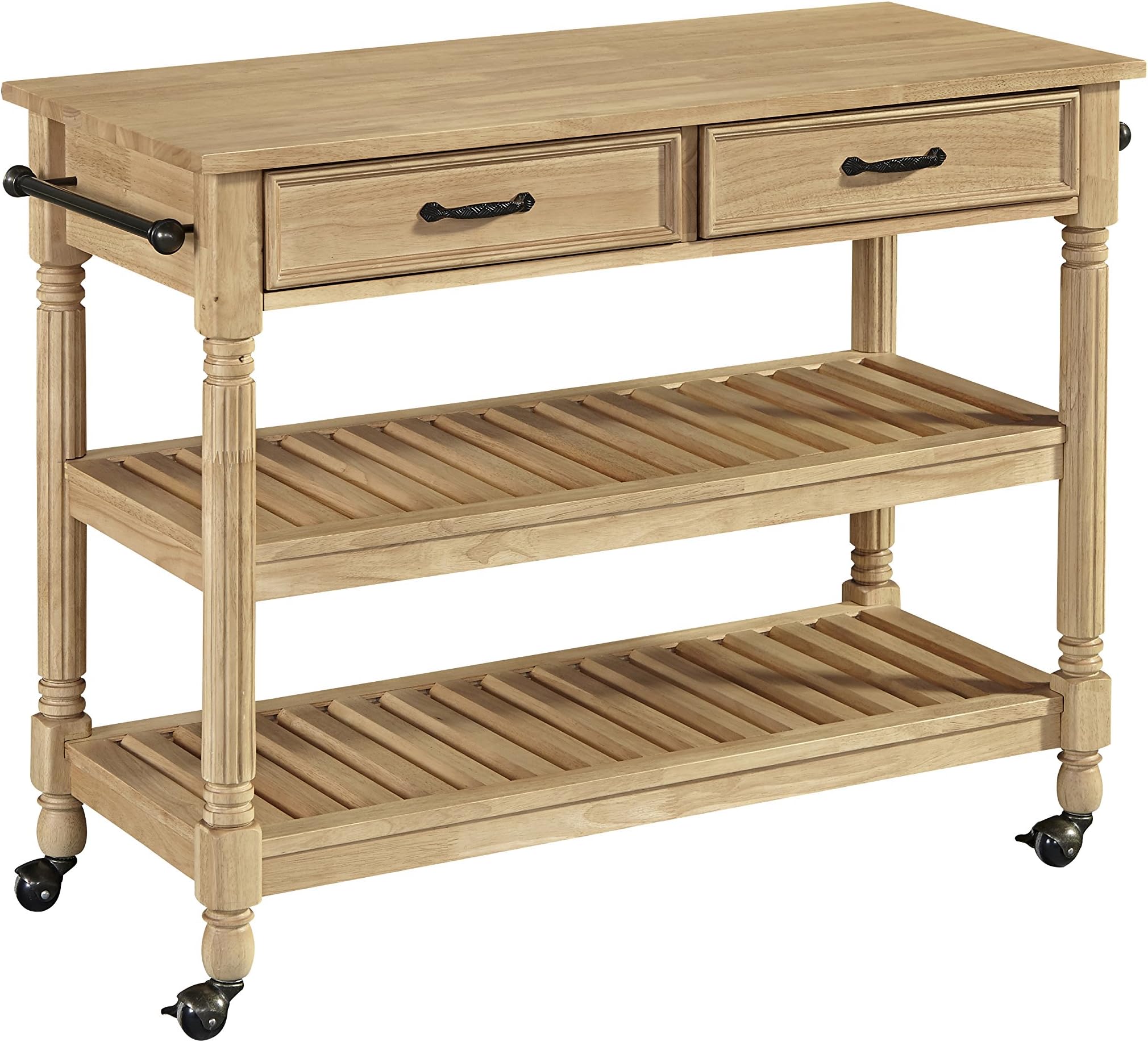 Amazon.com: Bernards Natural Kitchen Cart, grey : Home & Kitchen