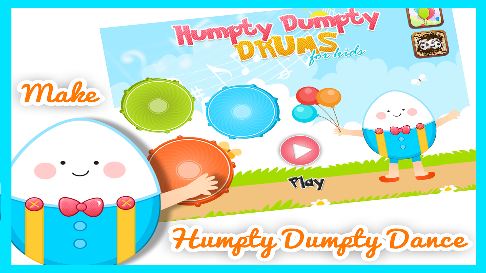 Humpty Dumpty Drums - Baby Nursery Rhymes Music Game - App on the ...
