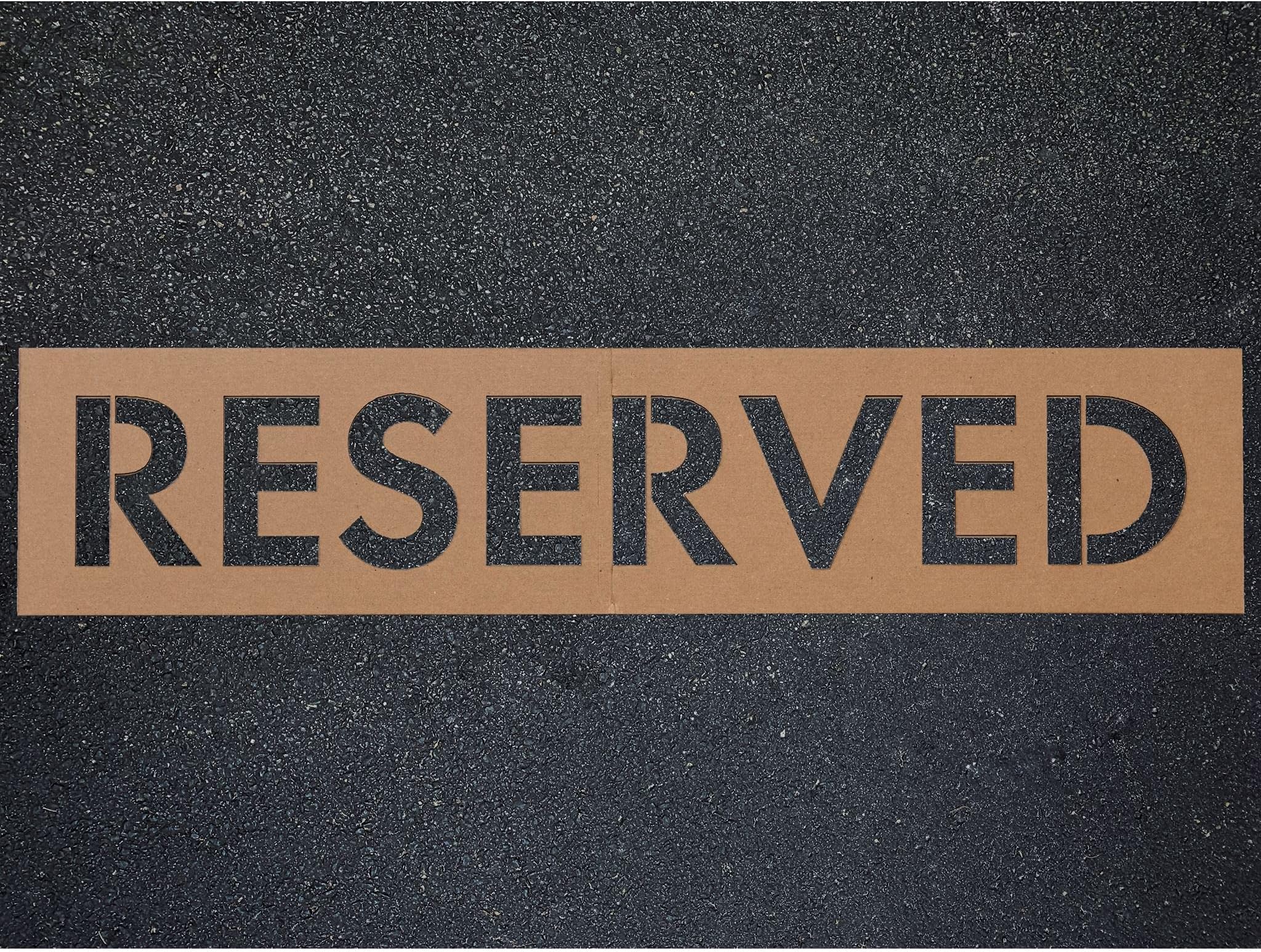 Amazon.com: 6 inch RESERVED Parking Lot Stencil - ACTUAL 6" Tall x 4 ...