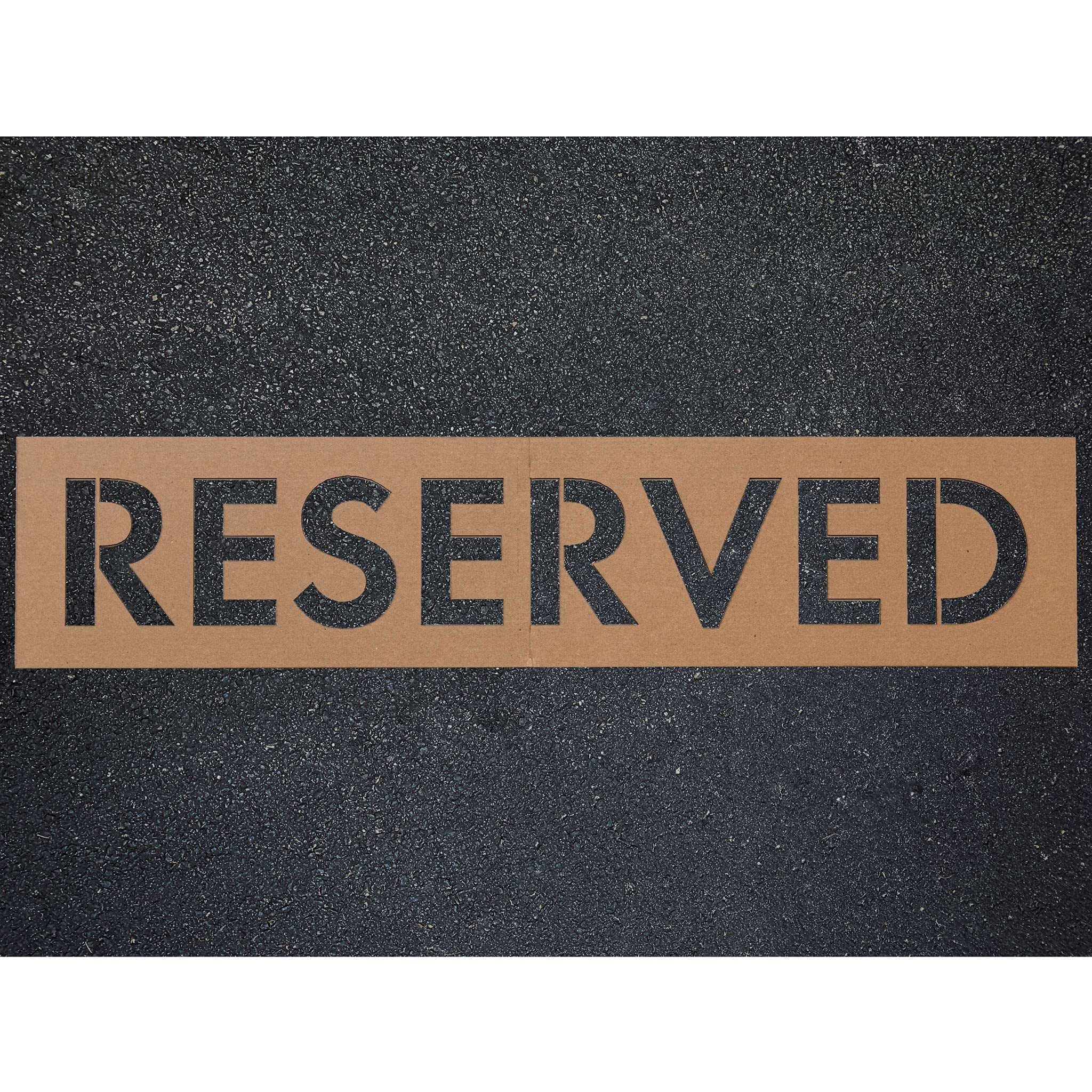 Snapklik.com : APS 12" Reserved Parking Stencil For Lot Pavement ...