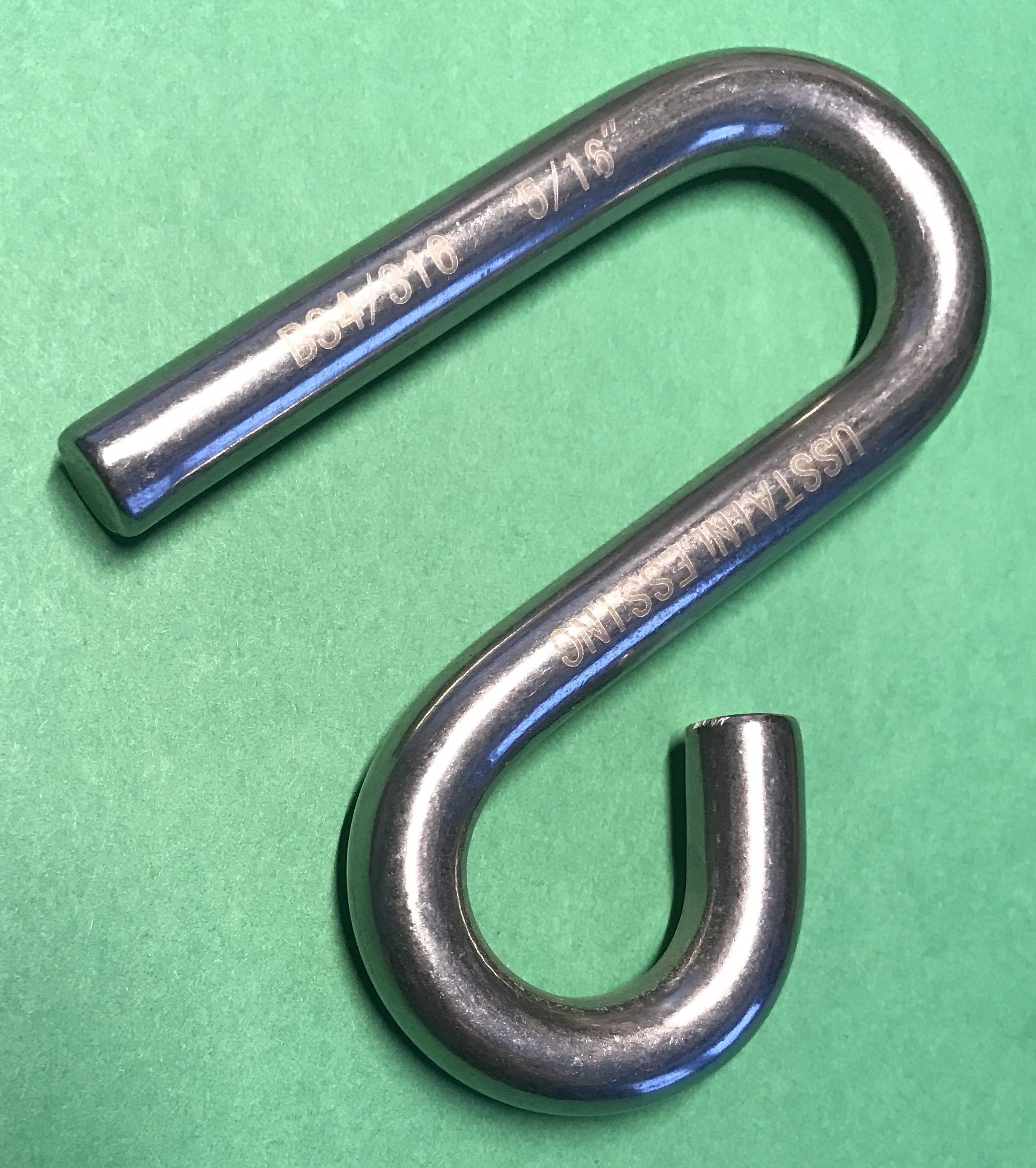 Snapklik.com : Stainless Steel 316 S Hook Open End And Narrow End 5/16 ...