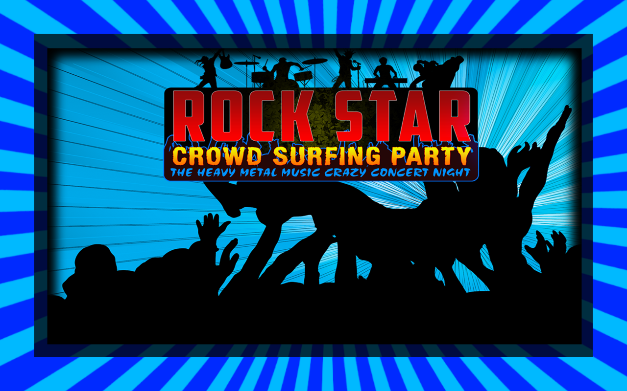 Rock Star Crowd Surfing Party : The Heavy Metal Music Crazy Concert ...