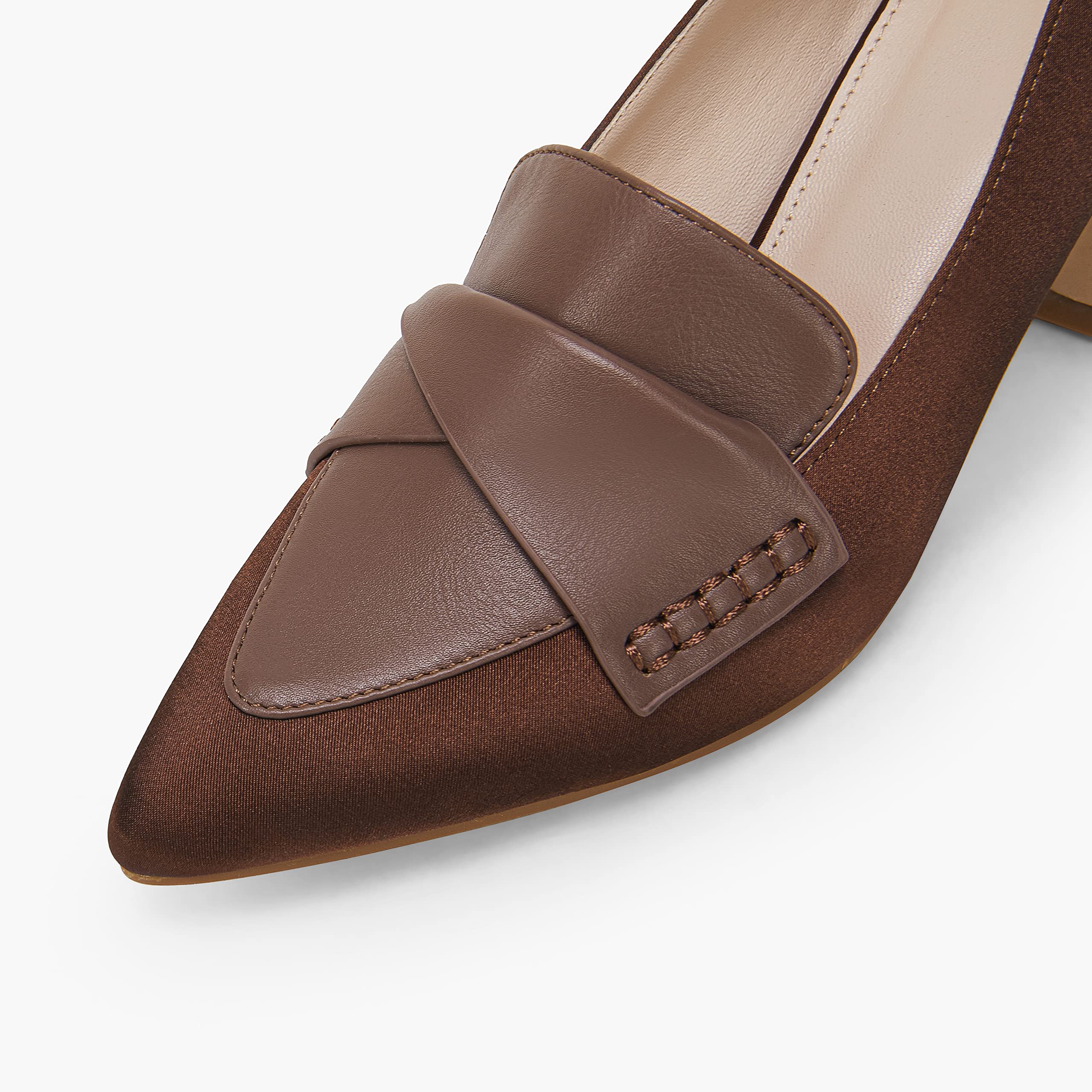 Snapklik.com : Womens Chunky Block Low Heels Pumps Stitching Retro Work ...