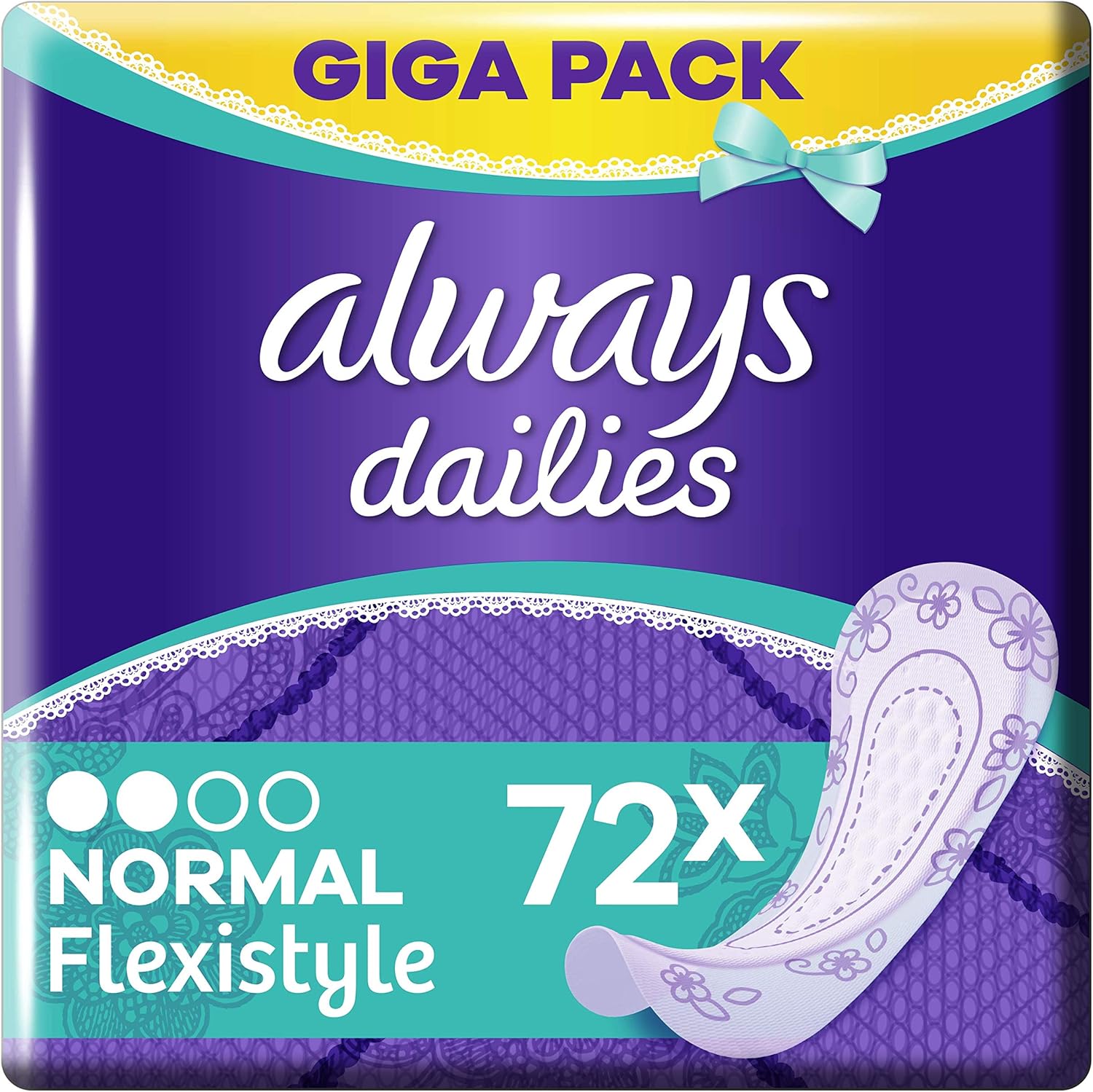 Always Flexistyle Normal Pantiliners (Pack of 72) – BigaMart