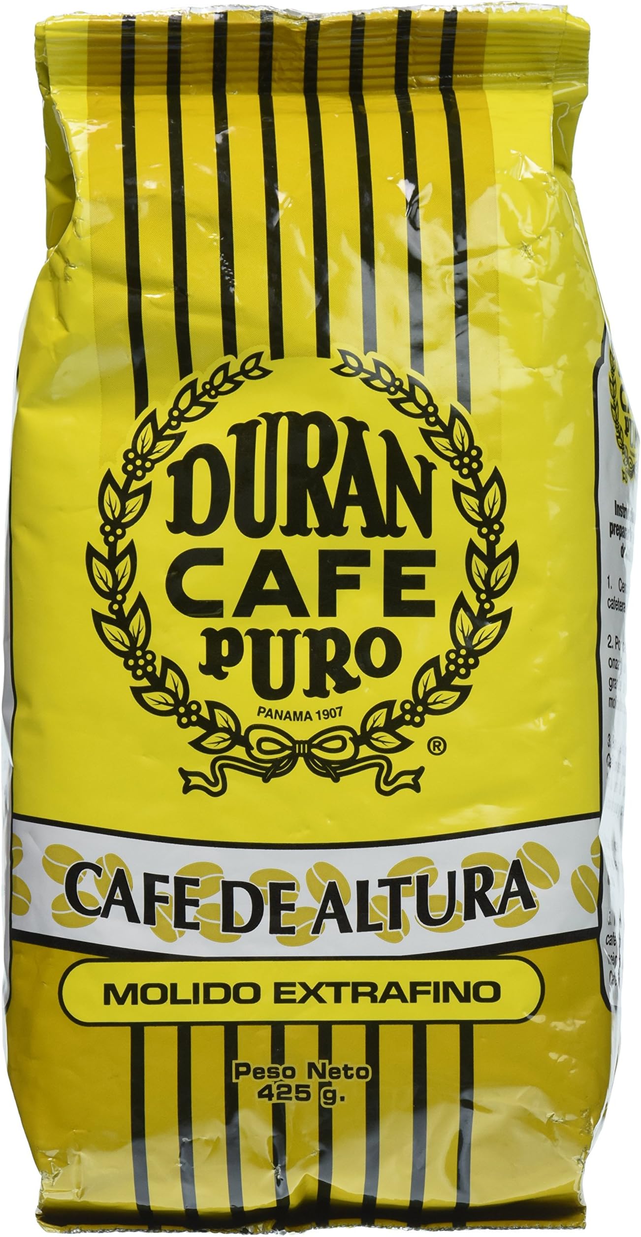 Amazon.com : Cafe Duran Tradicional Regular - Panama Coffee Ground 1 ...