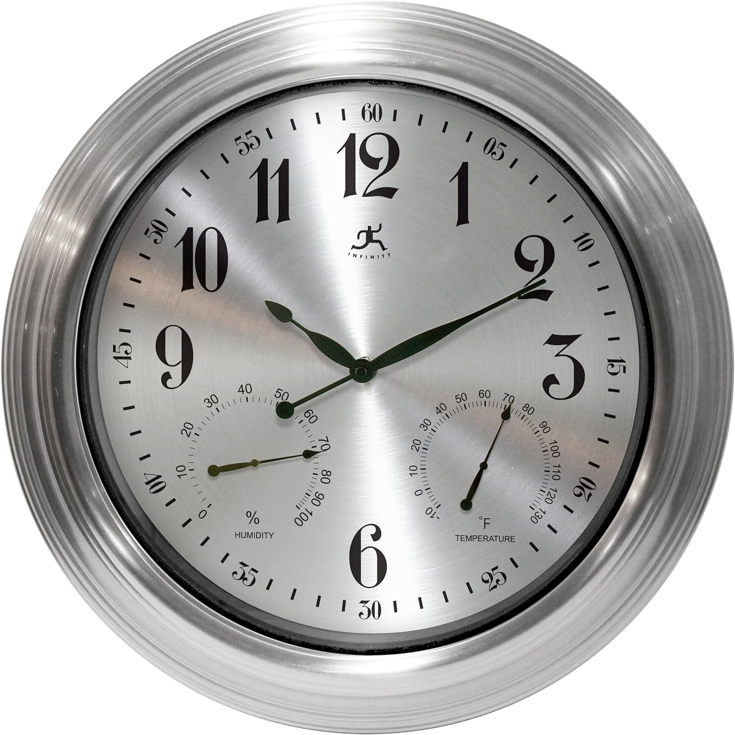 Amazon.com: Infinity Instruments Stainless Steel 18.5" Outdoor Clock ...