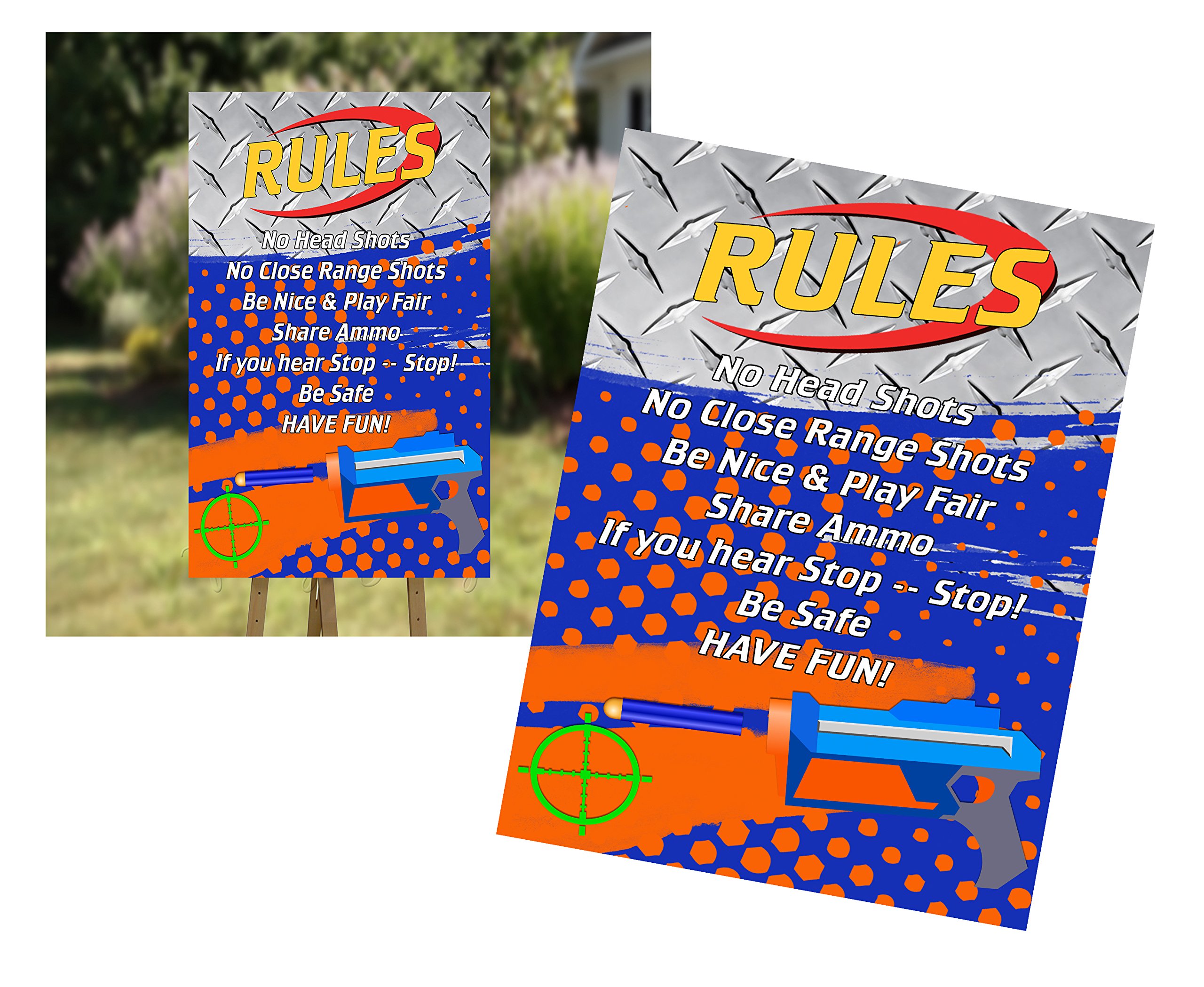Amazon.com: Dart Tag Themed Party Supplies (Blue Welcome Decor) : Toys ...