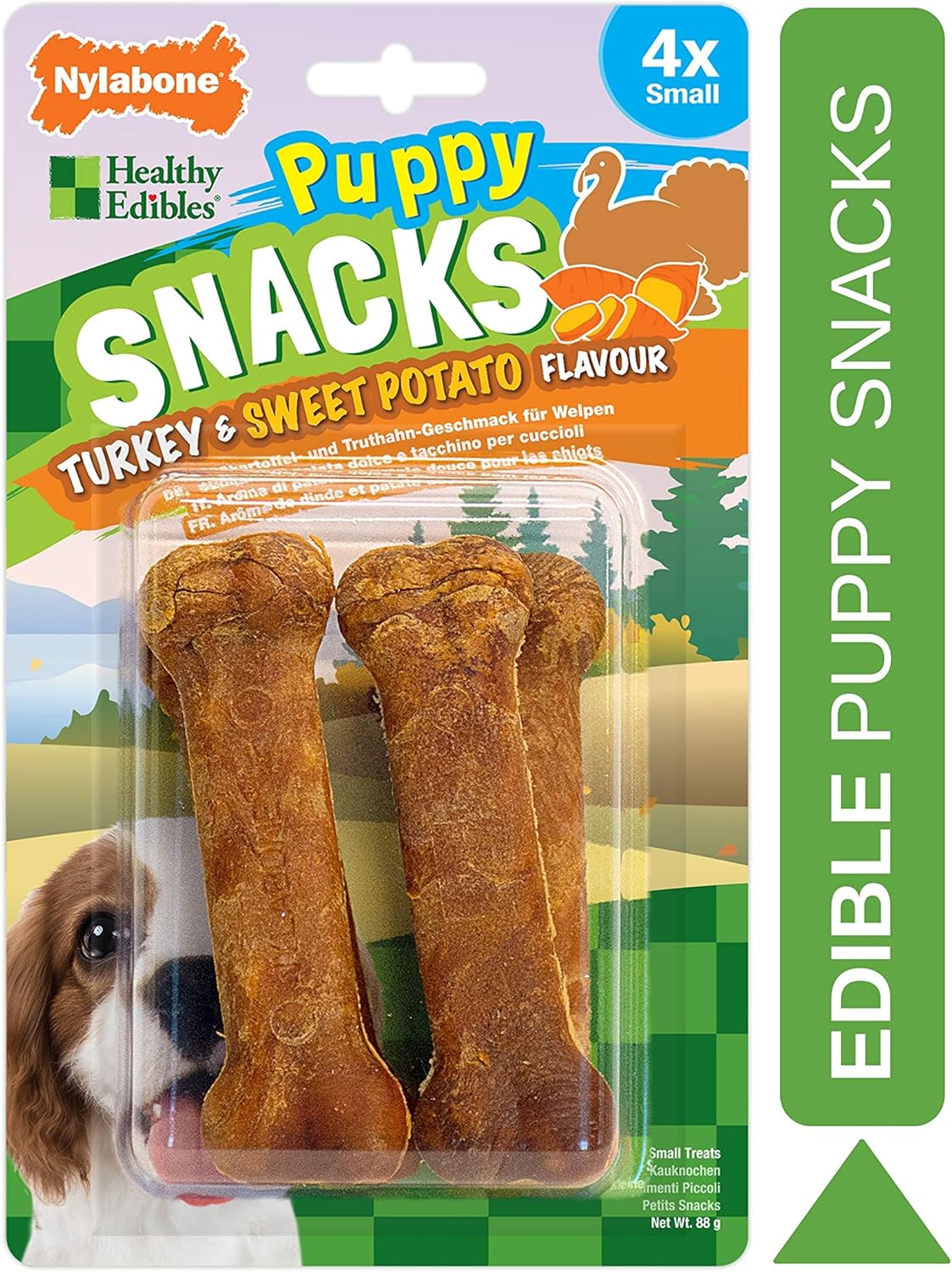 Nylabone Healthy Edibles Puppy Snacks Treats, Turkey and Sweet Potato ...