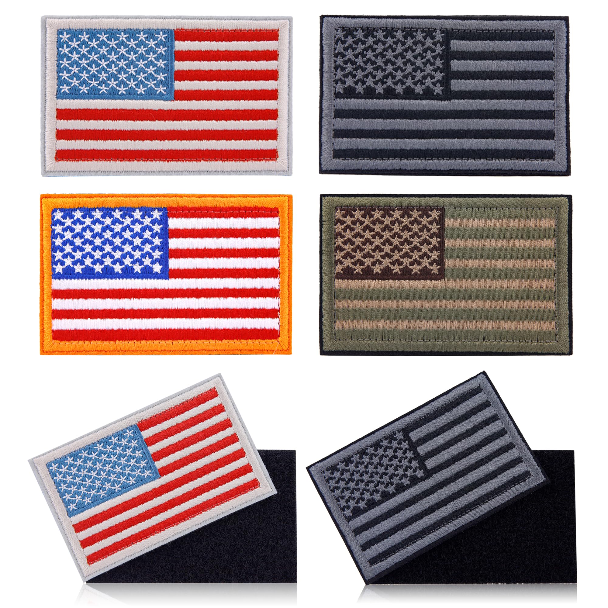 Amazon.com: 4 PCS American Flag Patch Tactical Patches Backpacks ...
