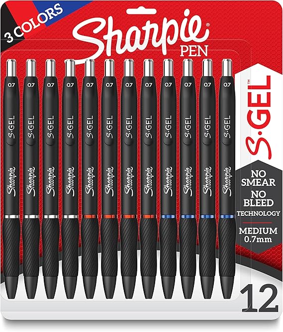 Amazon.com: SHARPIE S-Gel, Gel Pens, Medium Point (0.7mm), Assorted ...