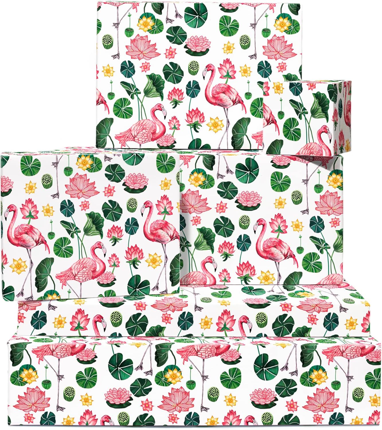 Amazon.com: CENTRAL 23 Flamingo Wrapping Paper - 6 Sheets of Gift Wrap ...