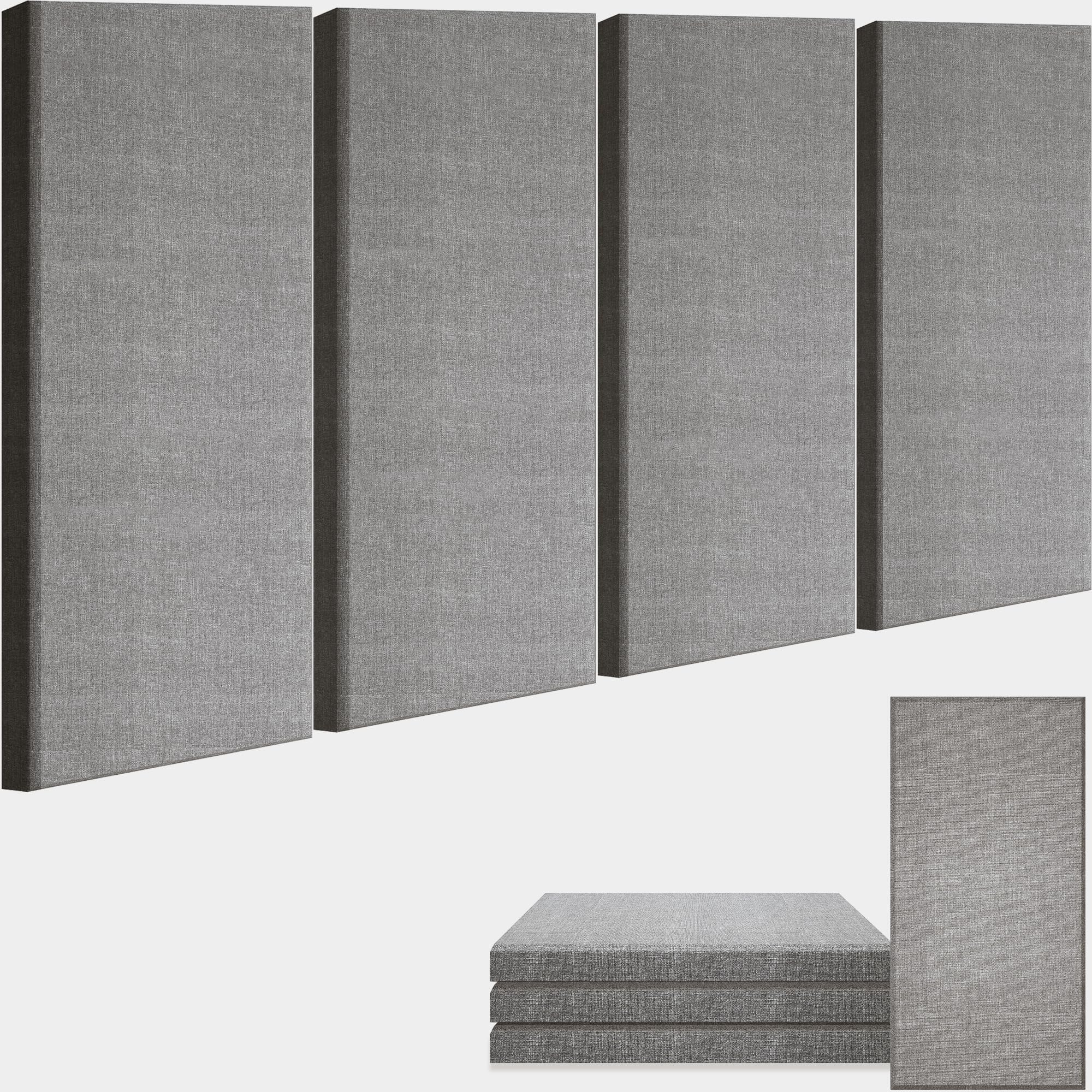 Amazon.com: BUBOS 4 PCS Acoustic Panels,24''x12'' Fabric Soundproof ...