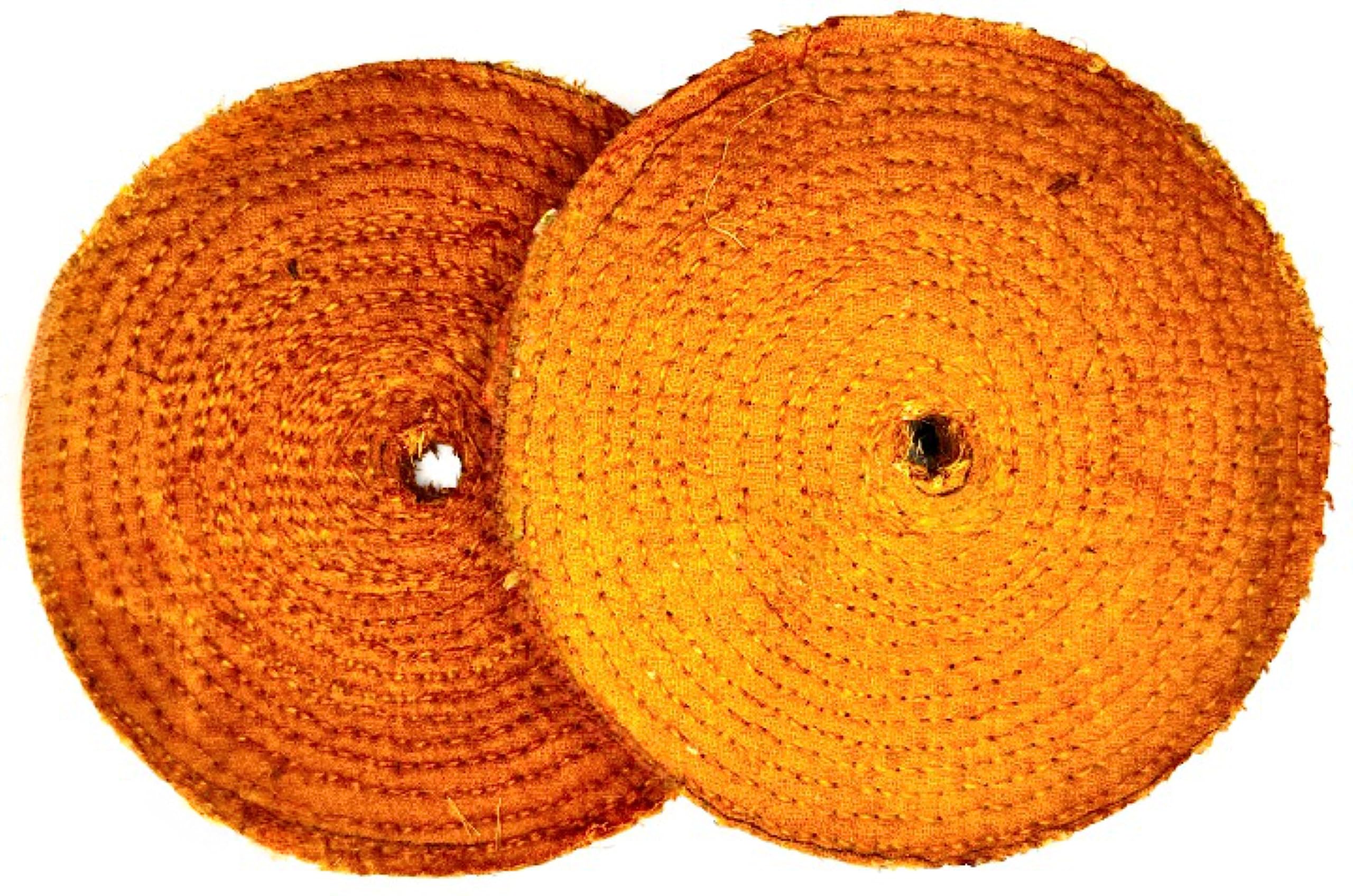 Yellow DIP Treated Rigid Full Sisal Buffing Wheel - Sisal Buffing