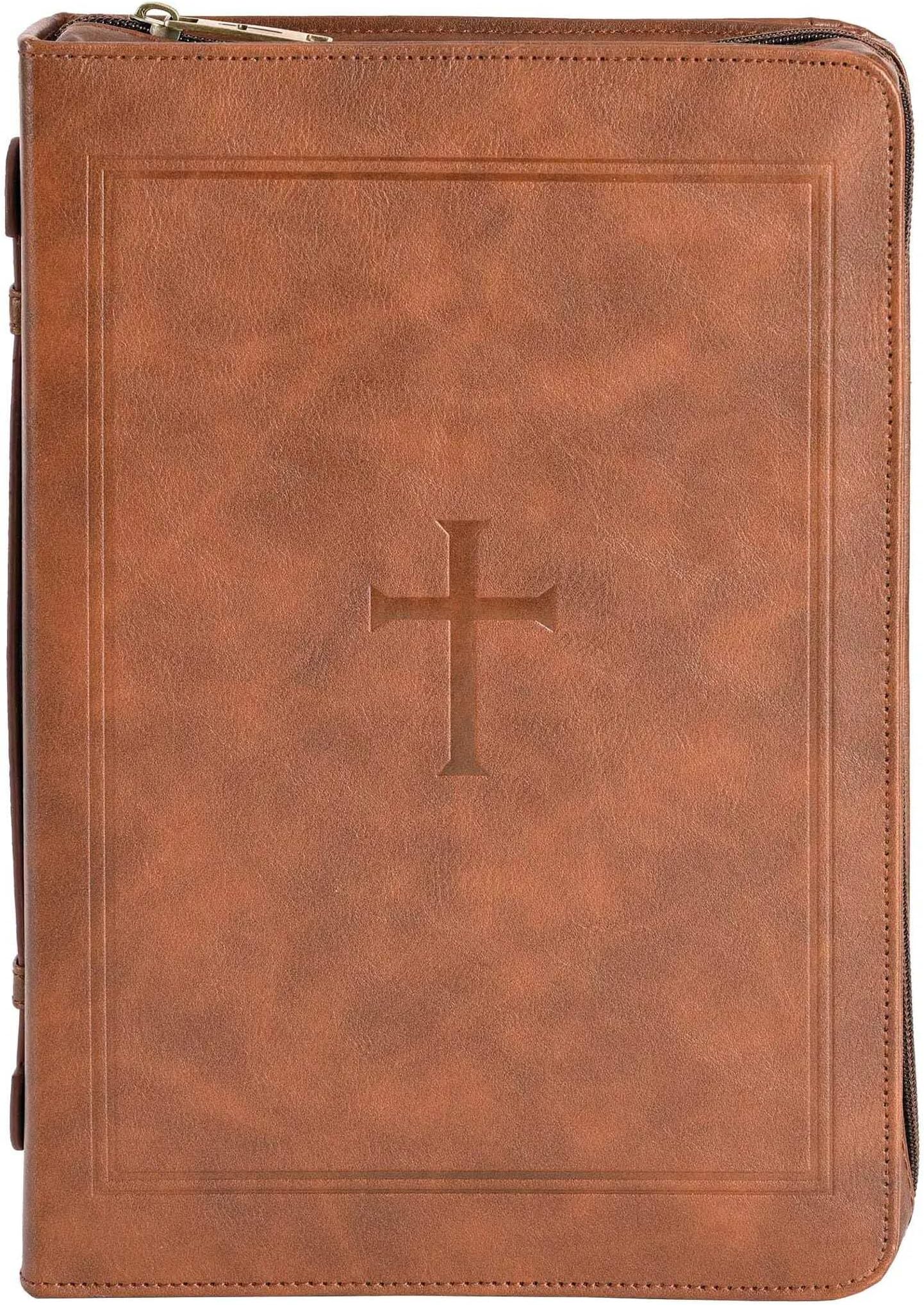 Amazon.com: White Dove Designs Bible Cover-Classic Faux Leather-Black ...