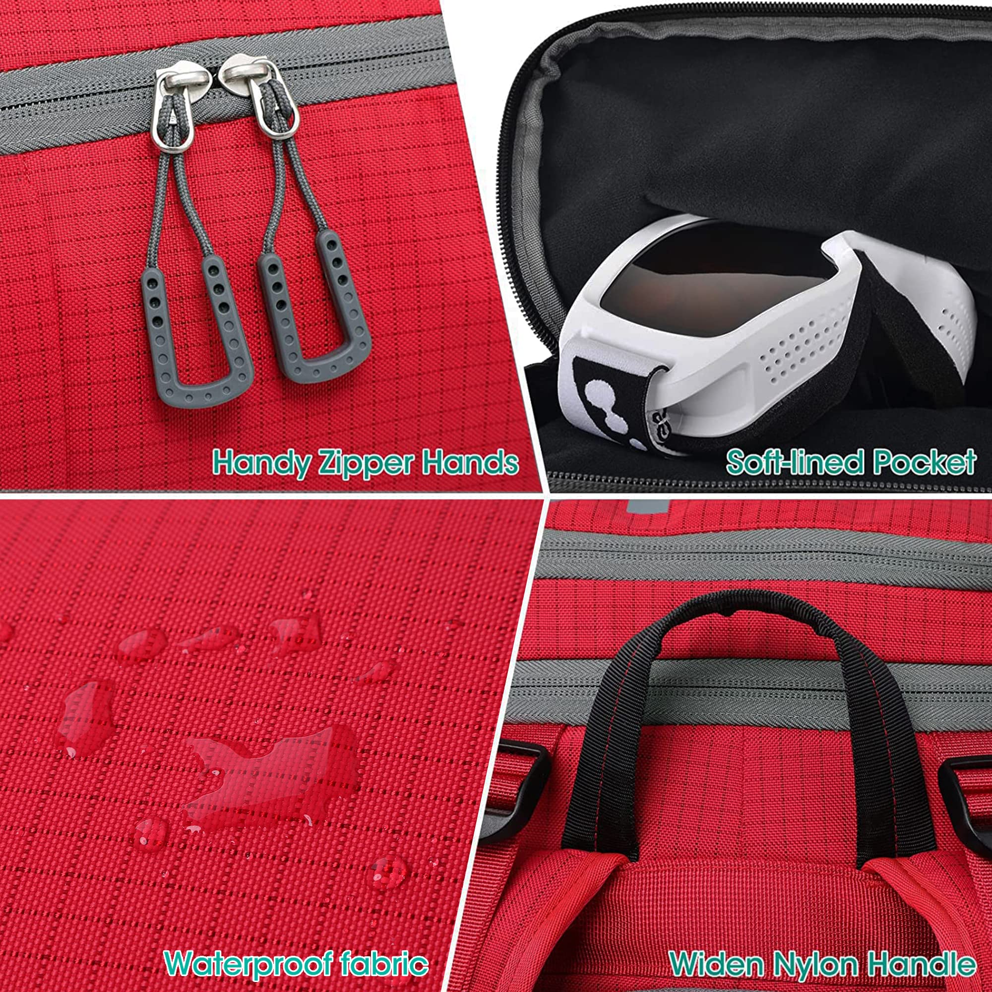 Snapklik.com : SEMSTY Ski Boot Bag, 55L Waterproof Ski And Snowboard ...