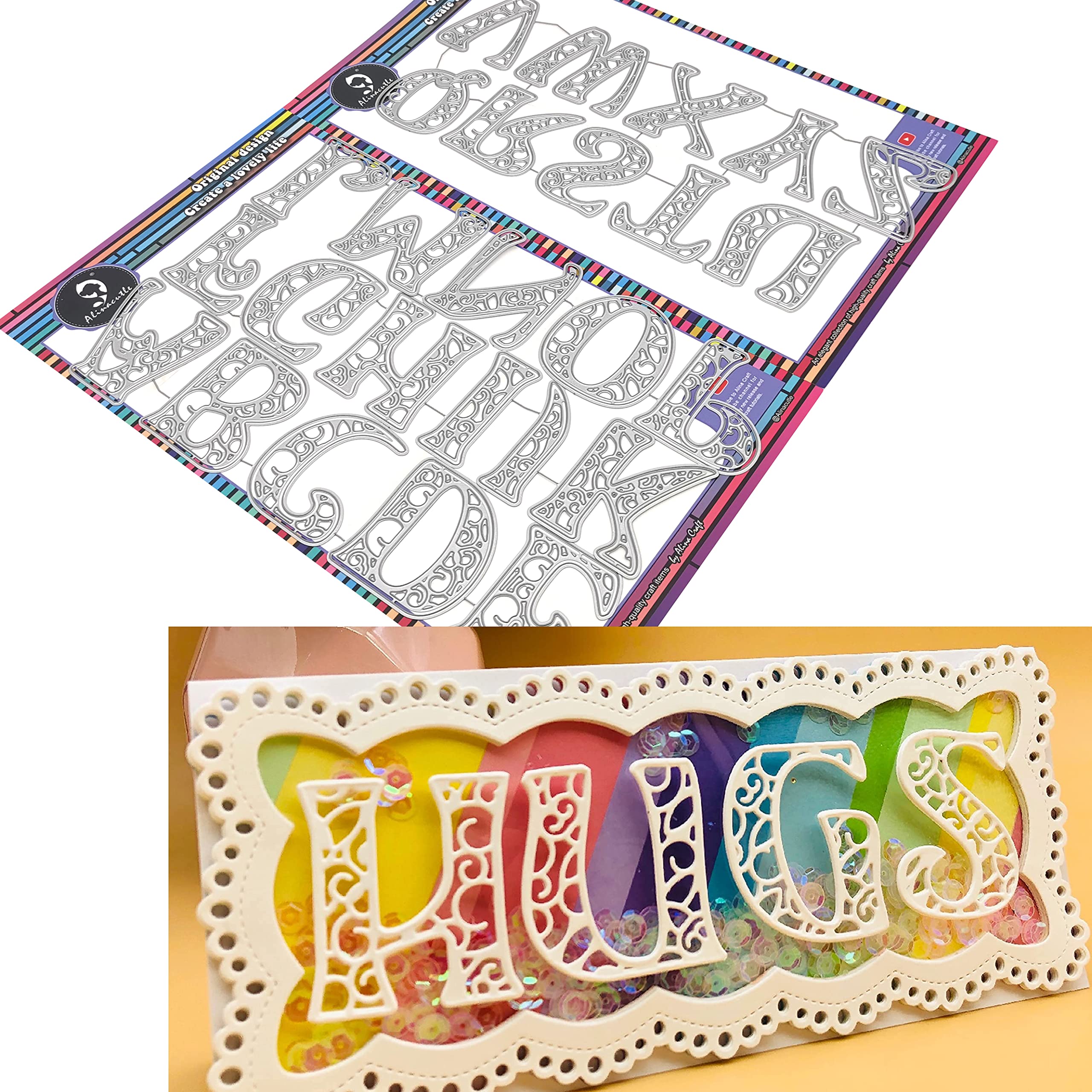 Snapklik.com : Alinacutle 26/PK Alphabet Letter Metal Cutting Die Cut ...