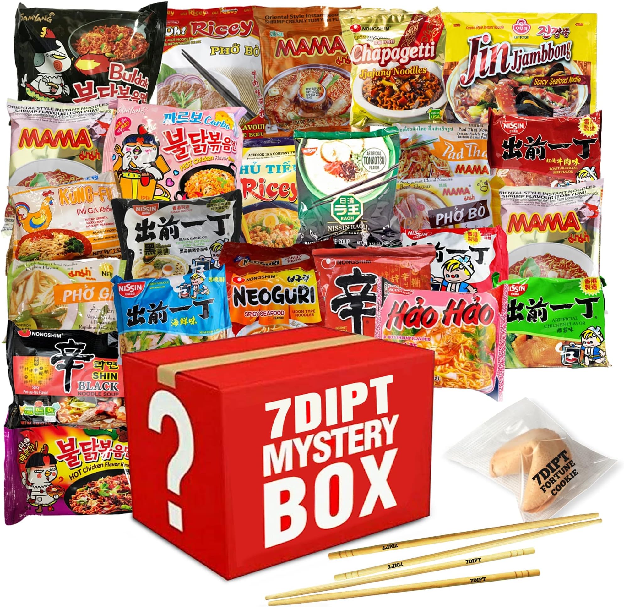 Amazon.com: HCG Asian Ramen Noodle Variety Pack of 12 Instant Noodles ...