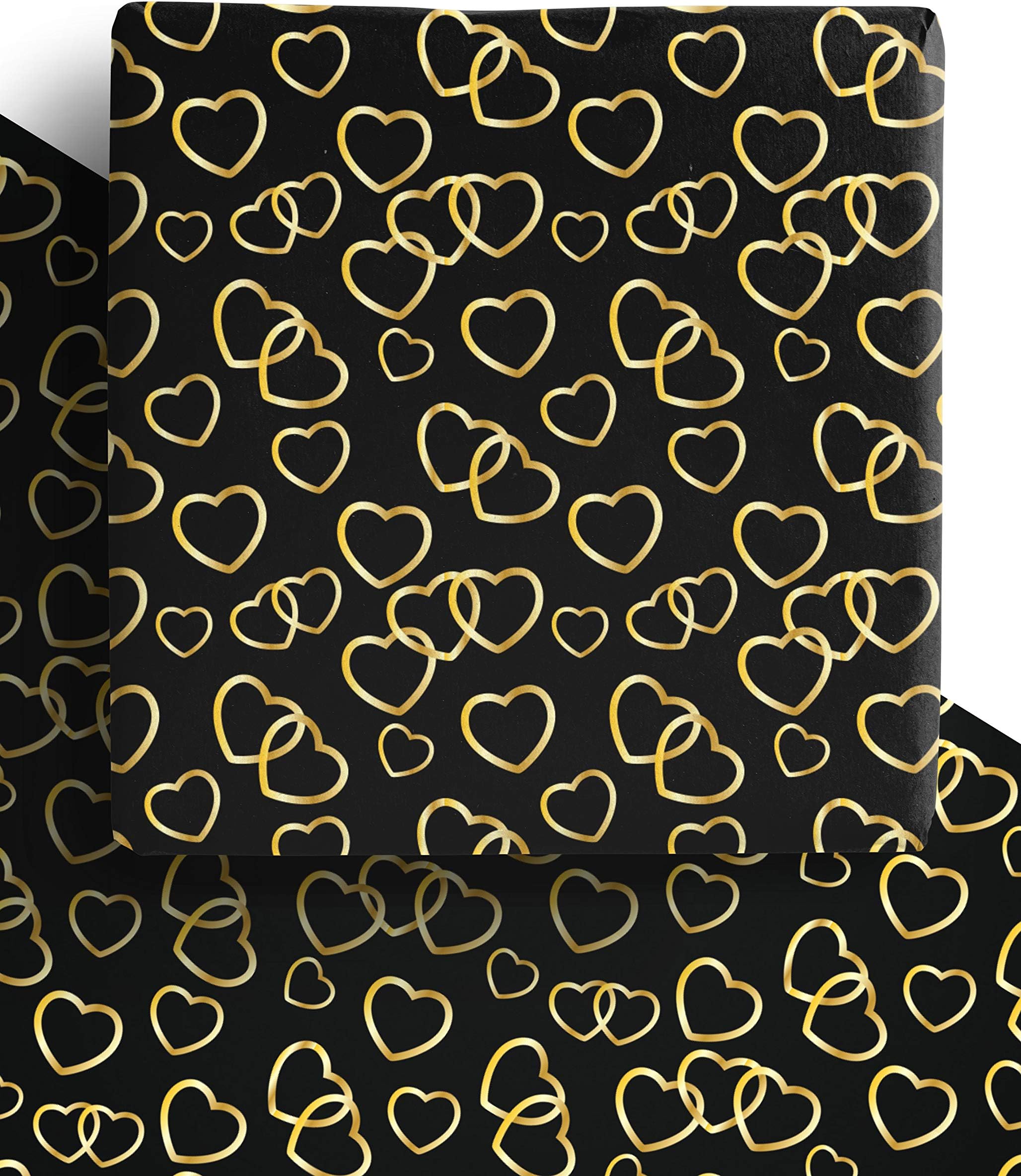Modern Love Heart Wrapping Paper | 4 x Eco Friendly Premium Recyclable ...