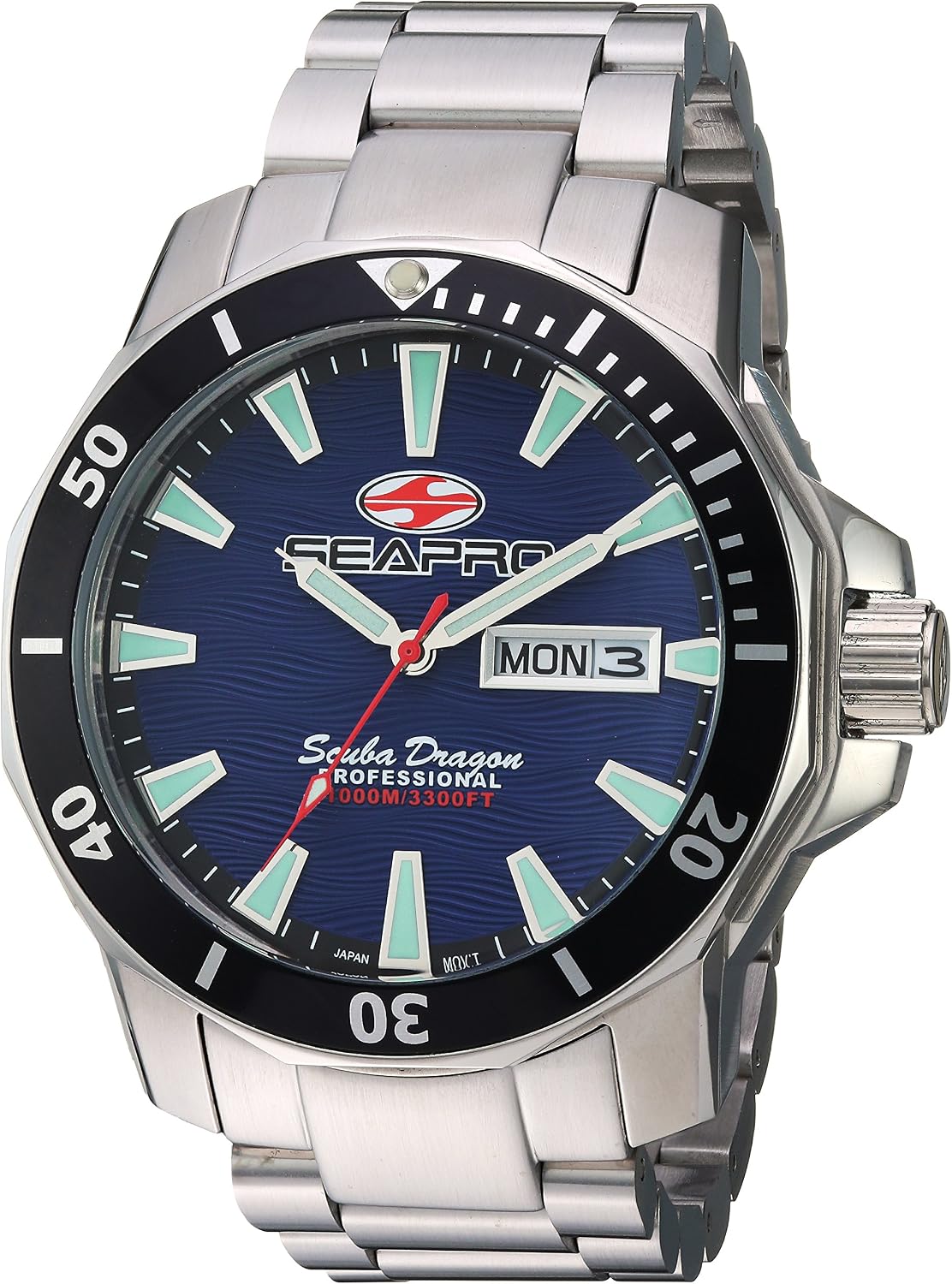 Amazon.com: Seapro Men's SP8316S Scuba Dragon Analog Display Quartz ...