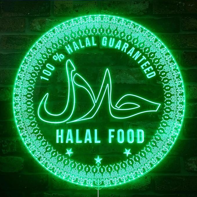 ADVPRO Halal Food Muslim Guaranteed RGB Dynamic Glam LED Sign - Cut-to ...