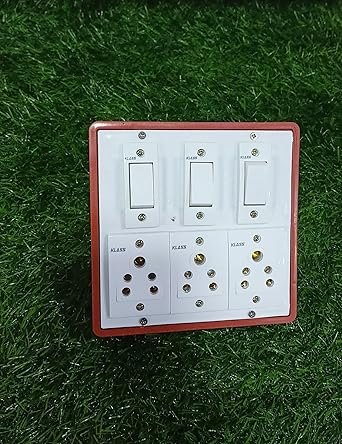 pvc switch socket boards (230VAC supply) (3+3) : Amazon.in: Home ...